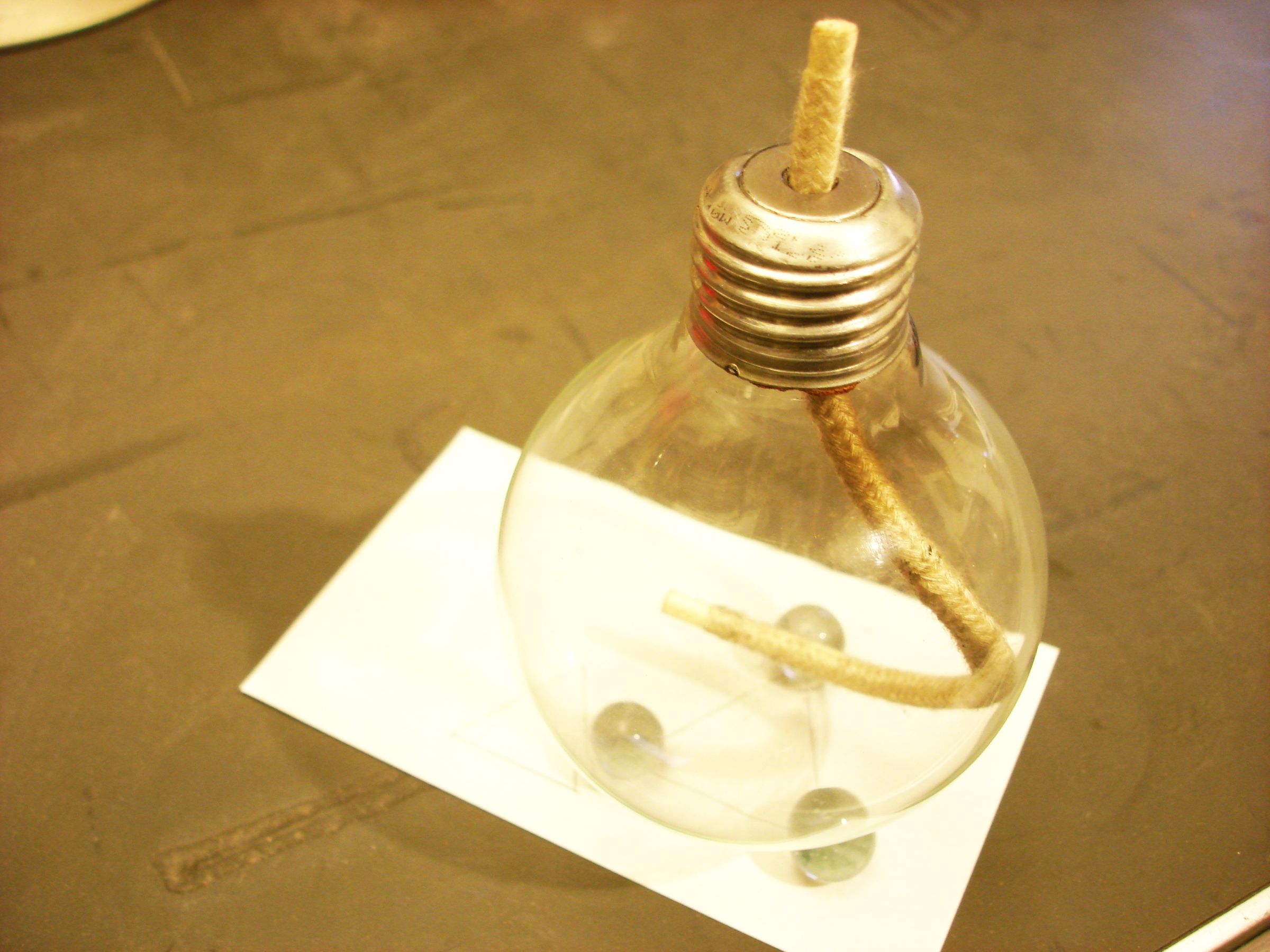 Used Light Bulb Oil/Alcohol Lamp : 6 Steps - Instructables