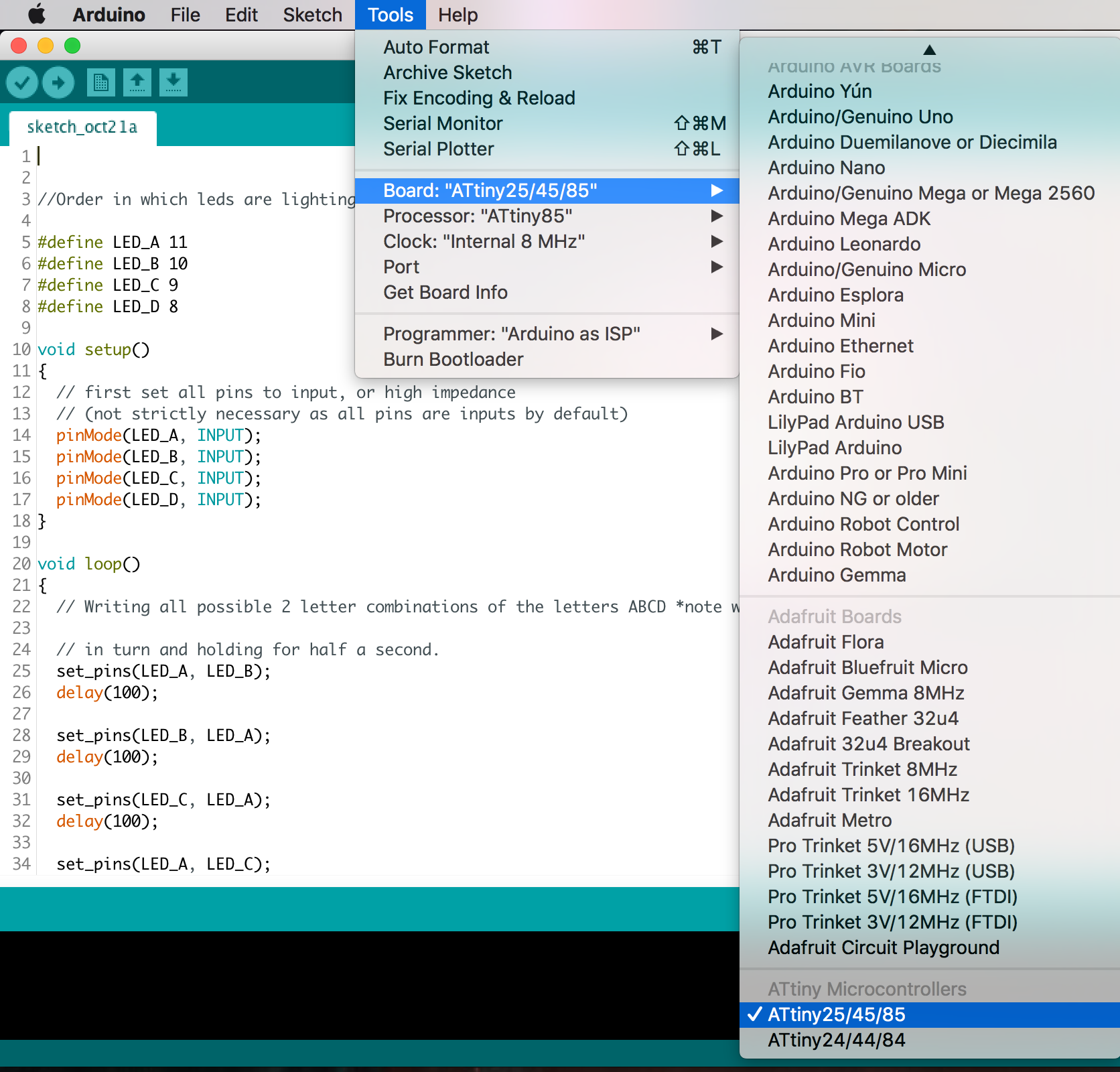 How to Program an Attiny85 Using a Arduino Uno : 7 Steps - Instructables