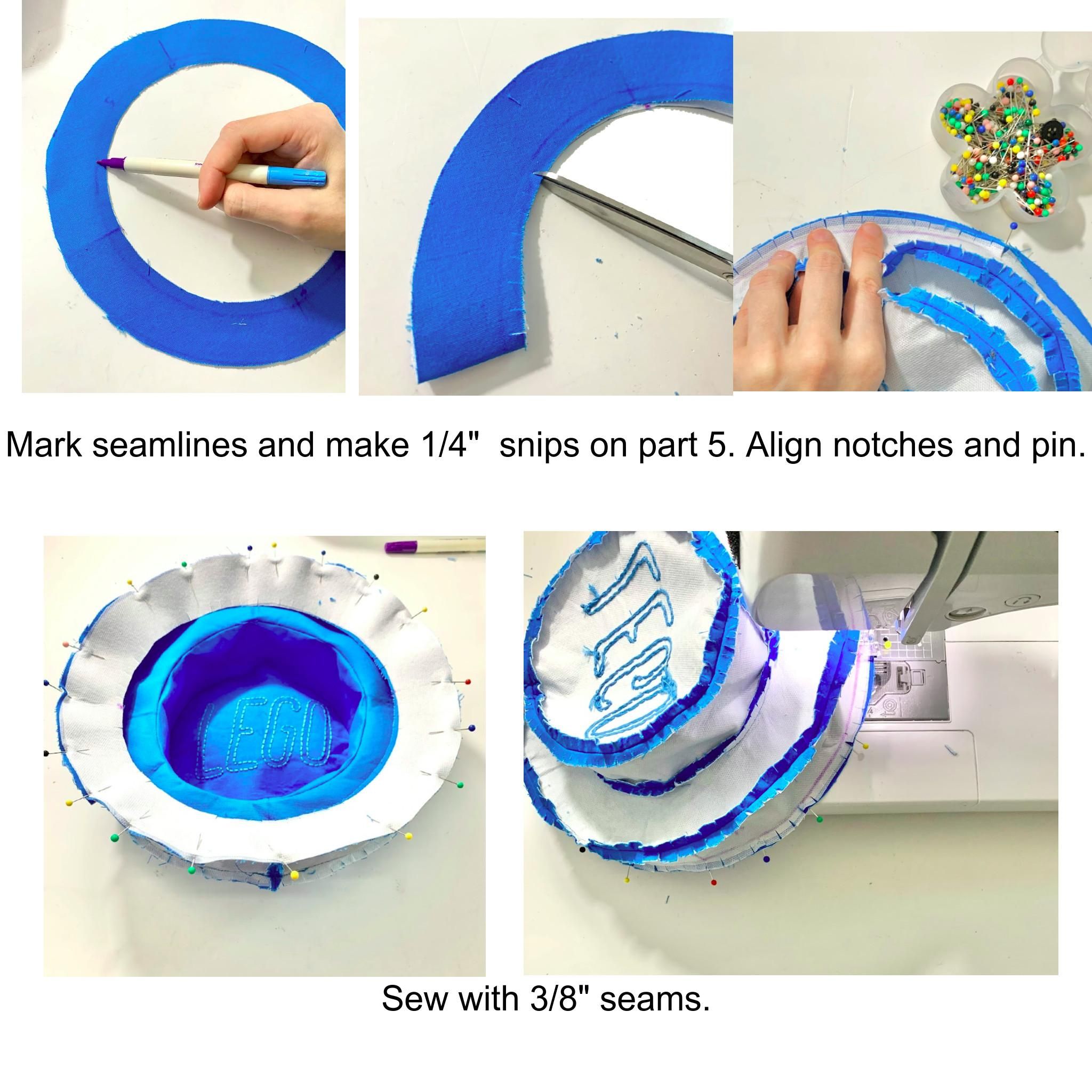 Cloth LEGO Brick Hat + Sewing Pattern. : 34 Steps (with Pictures ...