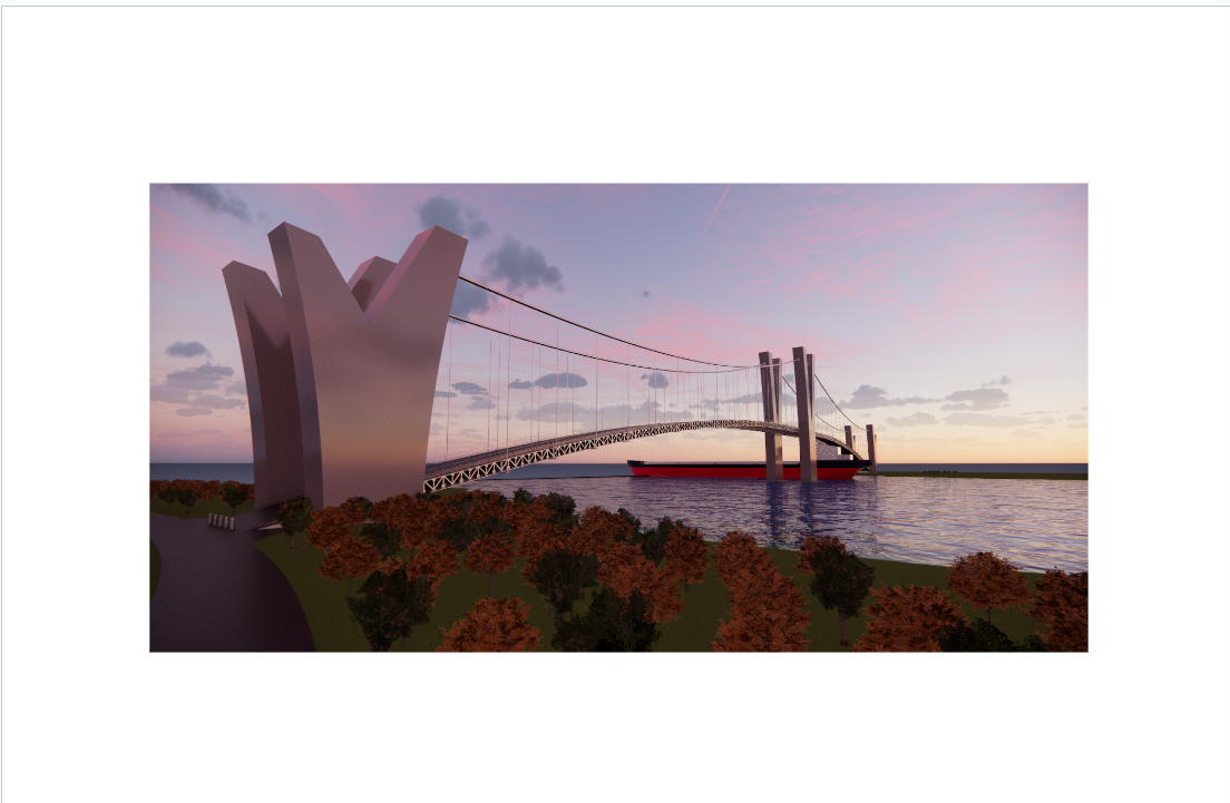 The Victory Bridge (Suspension Pedestrian Bridge Made in Revit) : 8 ...