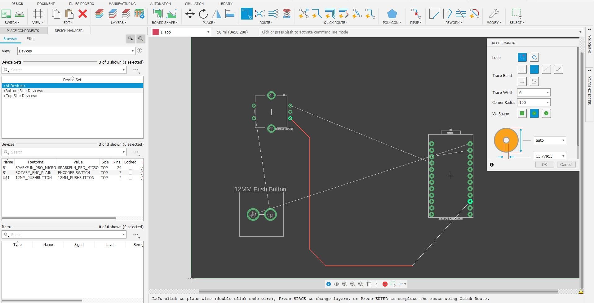 How to Design a Button Box Housing With Schematic and PCB : 7 Steps ...