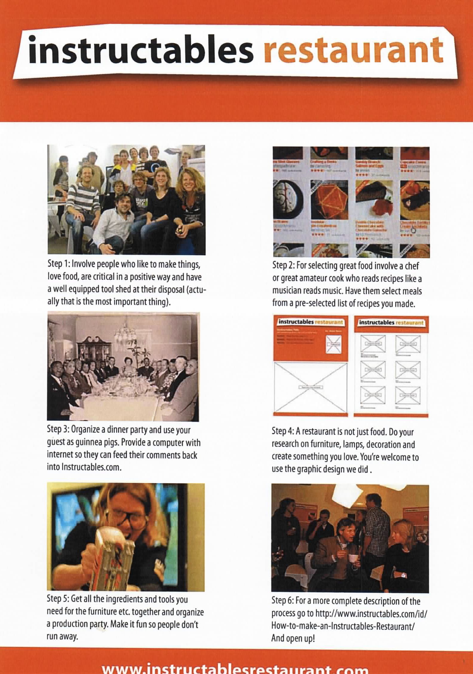 Instructables Restaurant Handouts (with Pictures) - Instructables