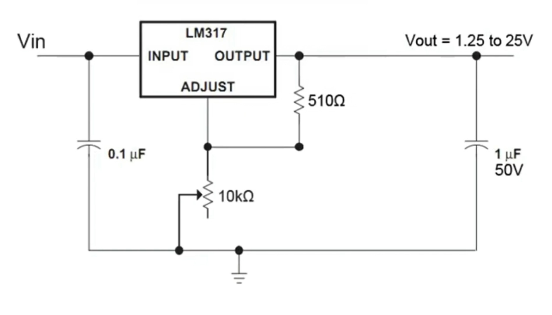 DIY Power Supply Using LM317 | Lm 317 Variable Voltage Output : 12 ...
