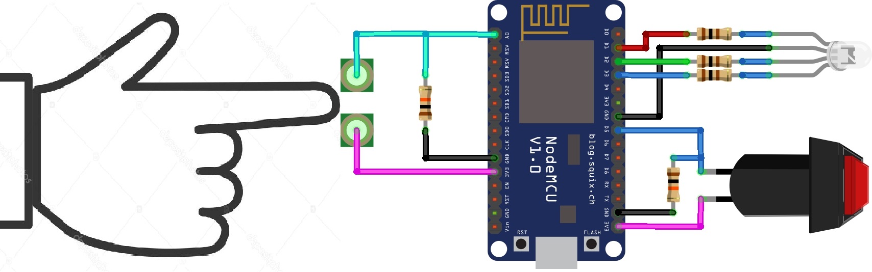 Wireless Illuminated Resistive Touch Button : 5 Steps - Instructables