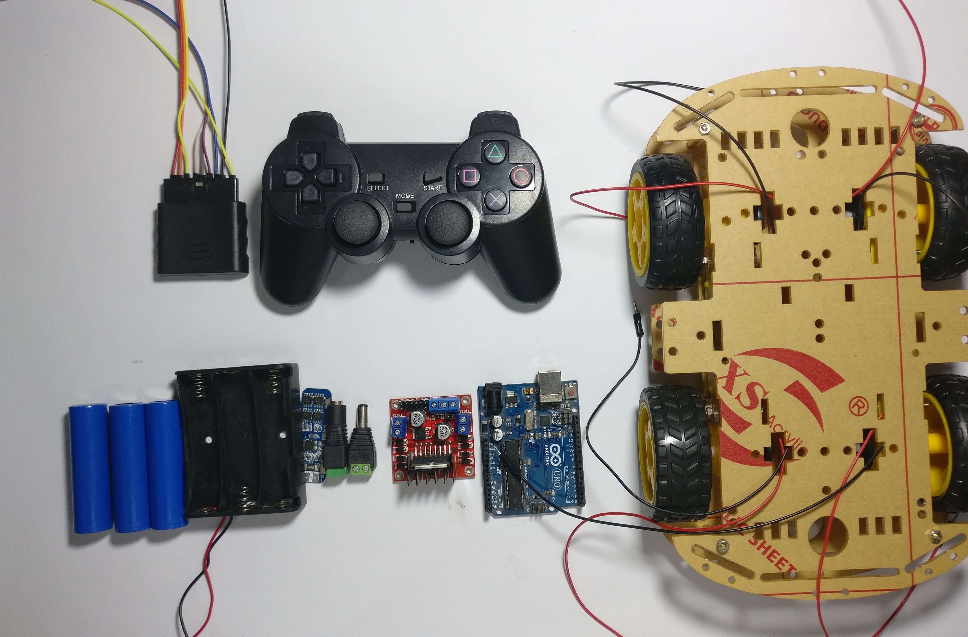 Robotic Car Kit Assembling and Controlling by PS2 Wireless Remote : 6 ...