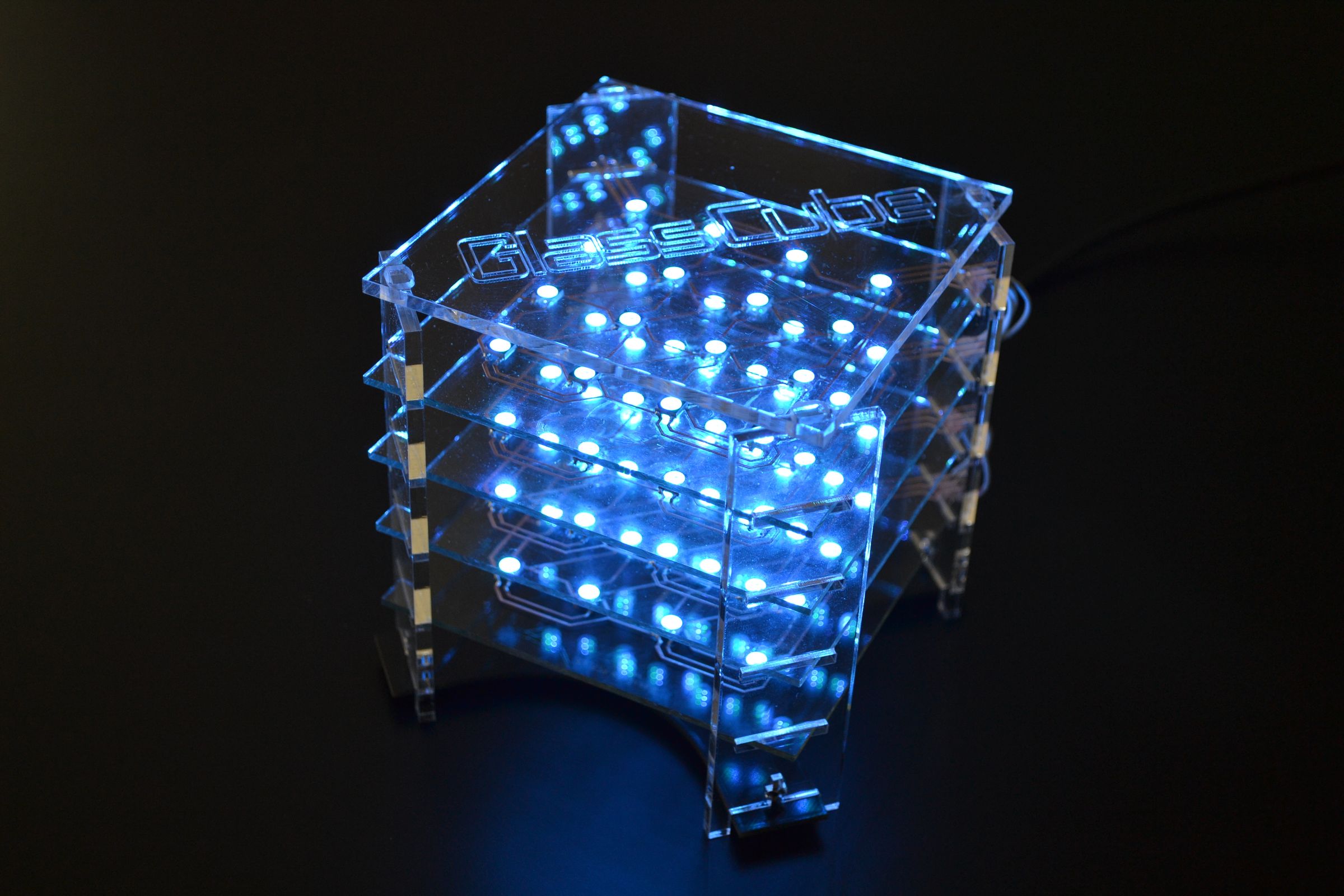 GlassCube - 4x4x4 LED Cube on Glass PCBs : 11 Steps (with Pictures ...
