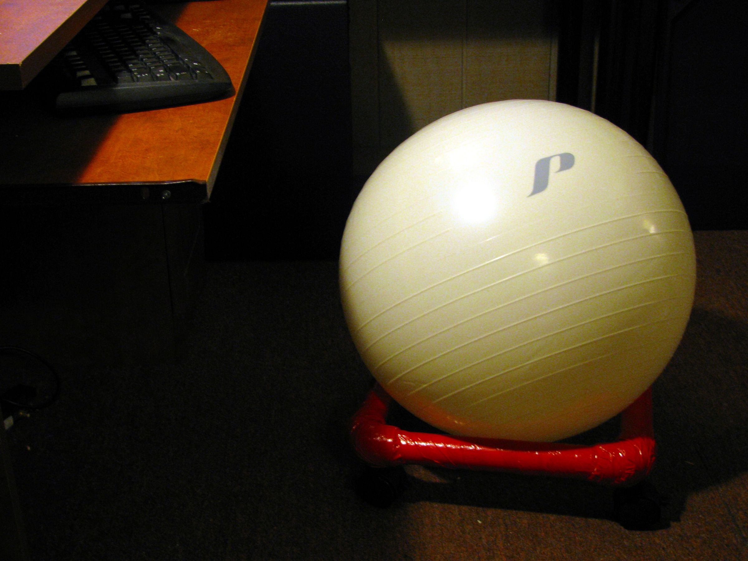 Balance Ball Desk Chair : 4 Steps - Instructables