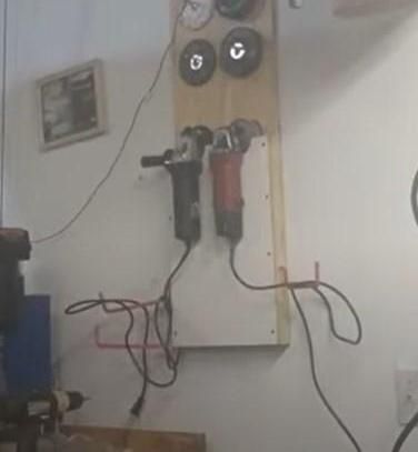 Grinder and Grinding Wheel Holder Fabrication Shop Garage Work Shop DIY Save Money Organize : 3 ...
