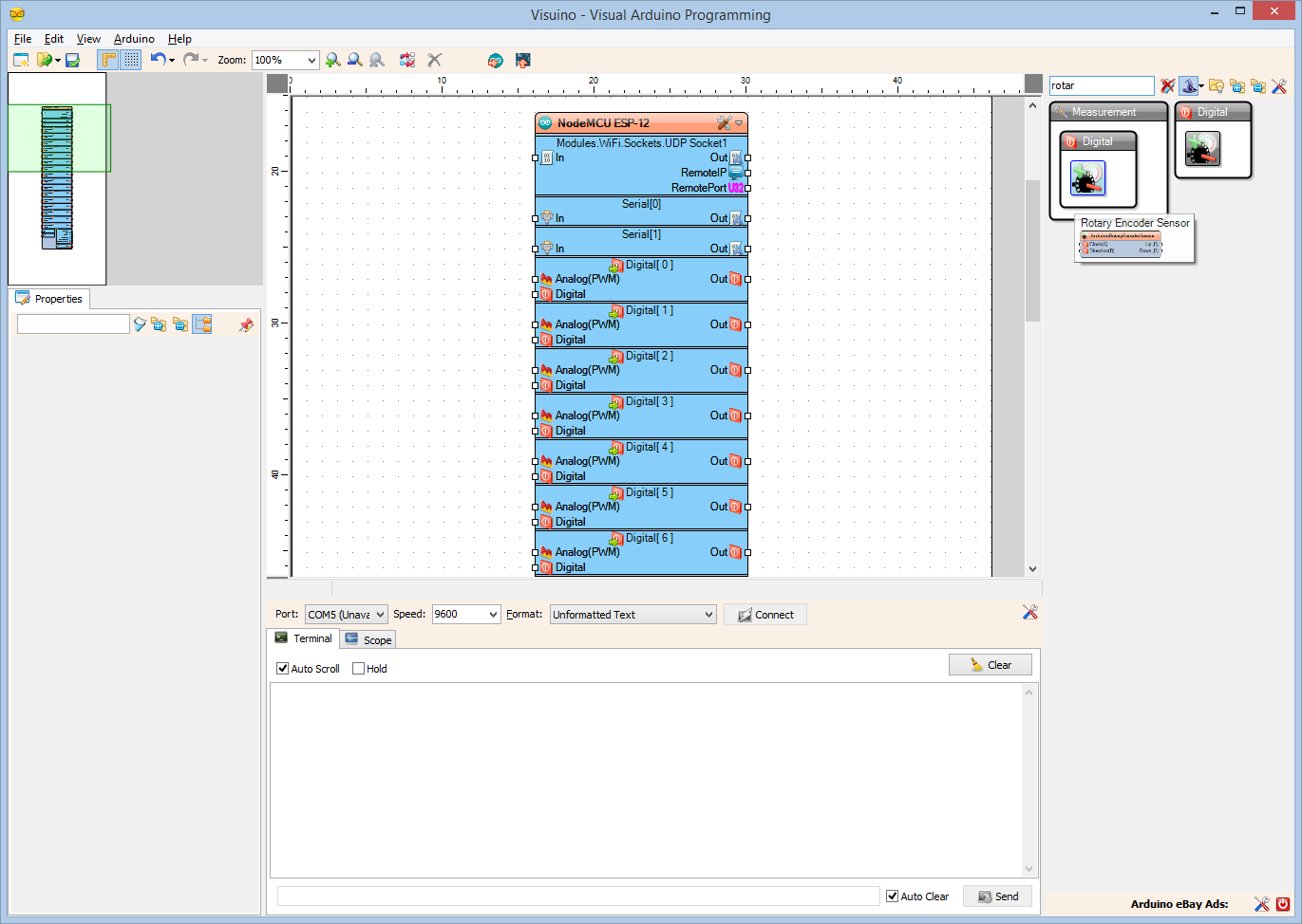 ESP8266 and Visuino: Control Servo Remotely Over Wi-Fi With Rotary ...