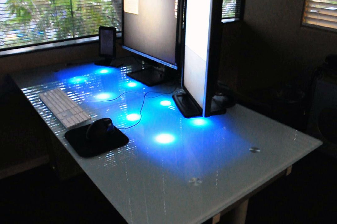 LED Glass Desk (with Pictures) - Instructables