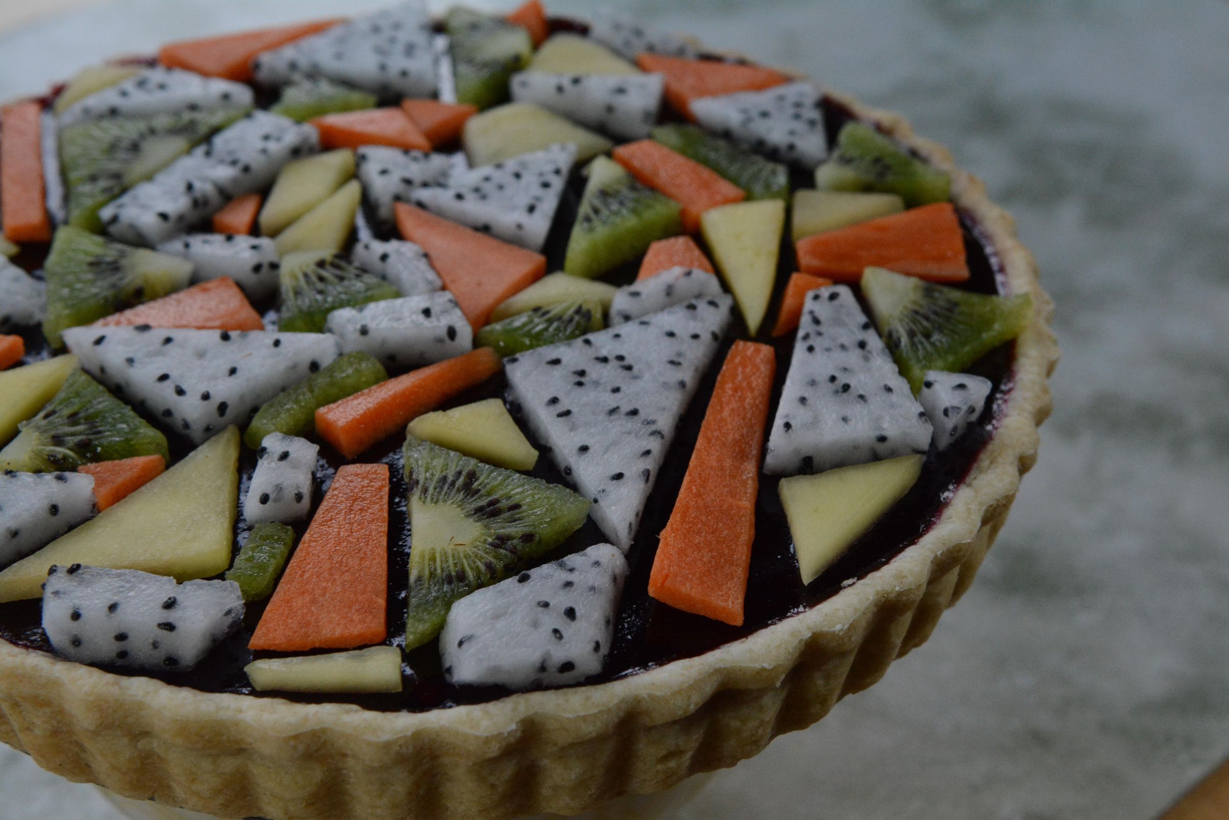 Blackberry Pie With Geometric Fruit Topping : 6 Steps (with Pictures ...