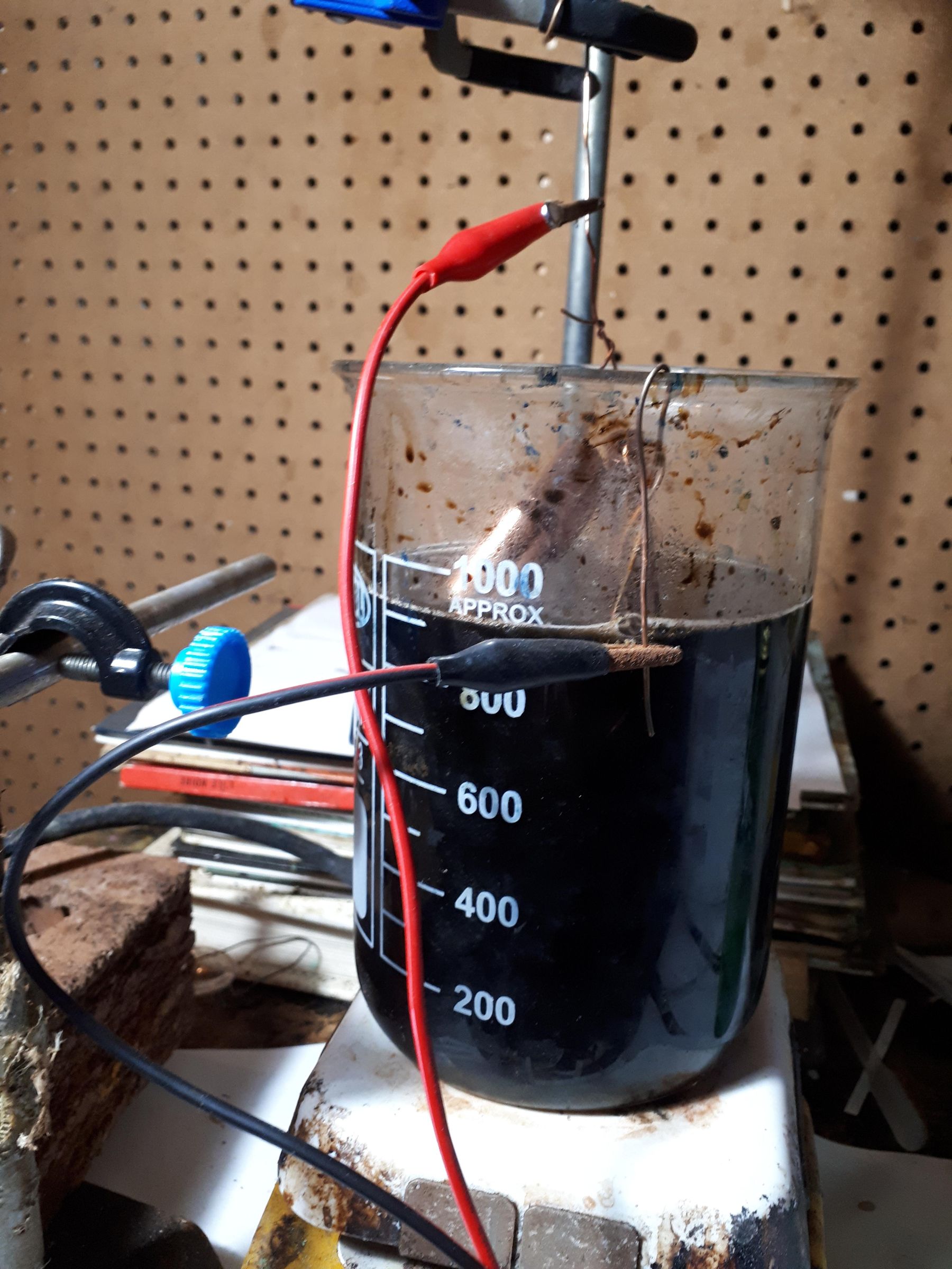 Potassium Permanganate , Sugar, Lye Electroplating Solution Onto Copper for Making Art. : 4 ...