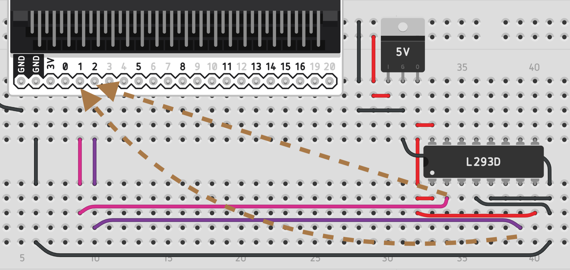Motor Control With the L293D H-Bridge and the Micro:bit in Tinkercad ...