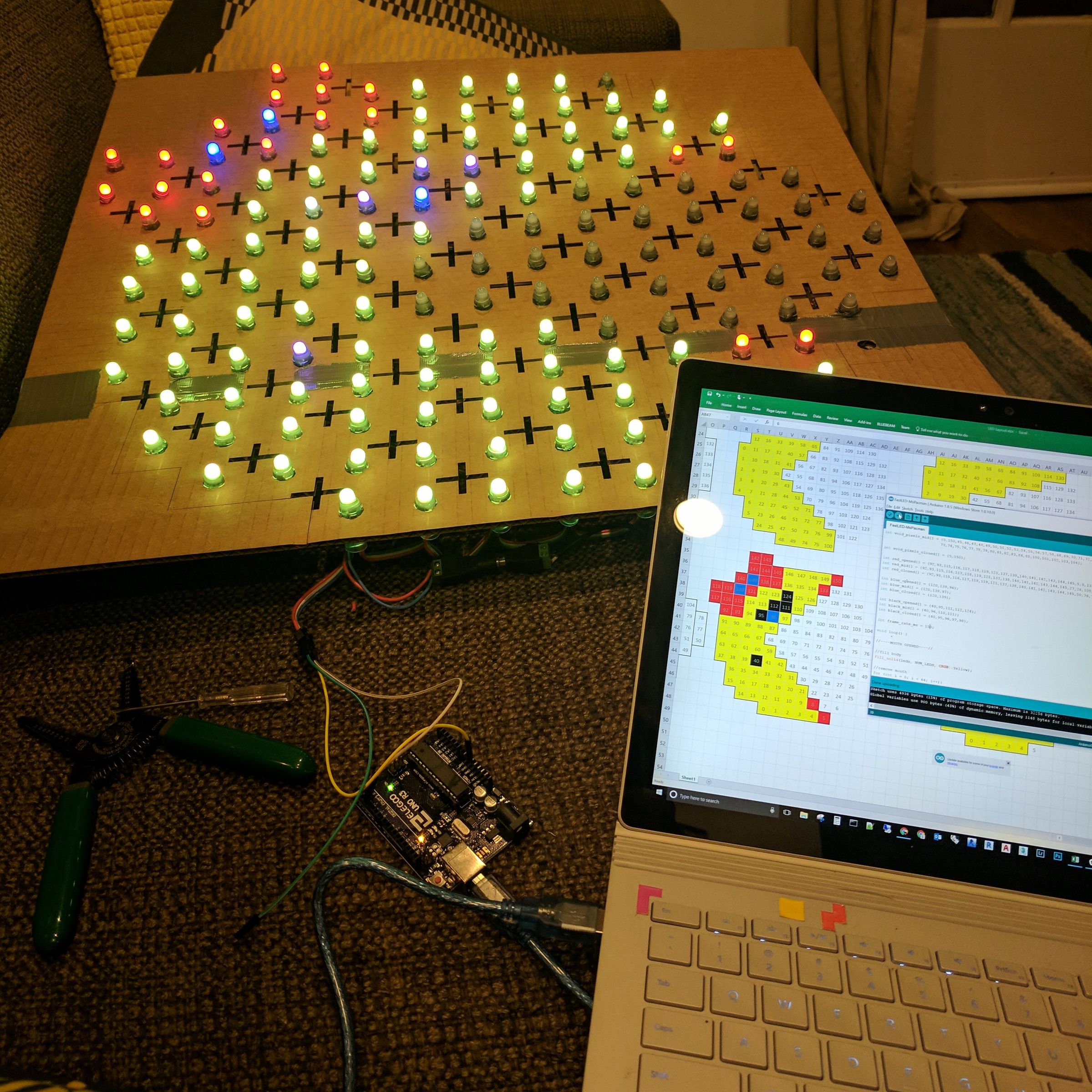 Pac-Man LED Pixel Panel Costume : 9 Steps (with Pictures) - Instructables