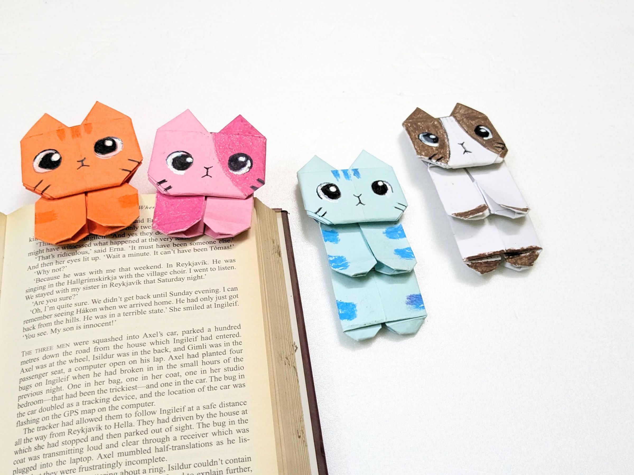 How to Make Origami Cat Bookmarks : 9 Steps (with Pictures) - Instructables