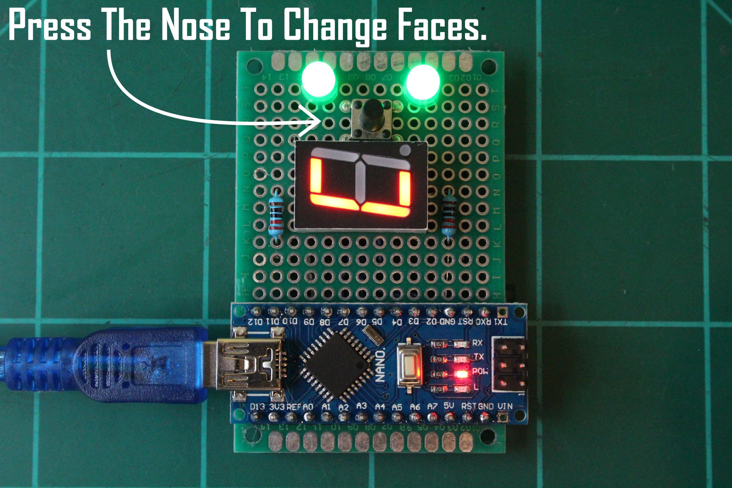 How to Make a Robot Face Out of a 7 Segment Display : 6 Steps ...