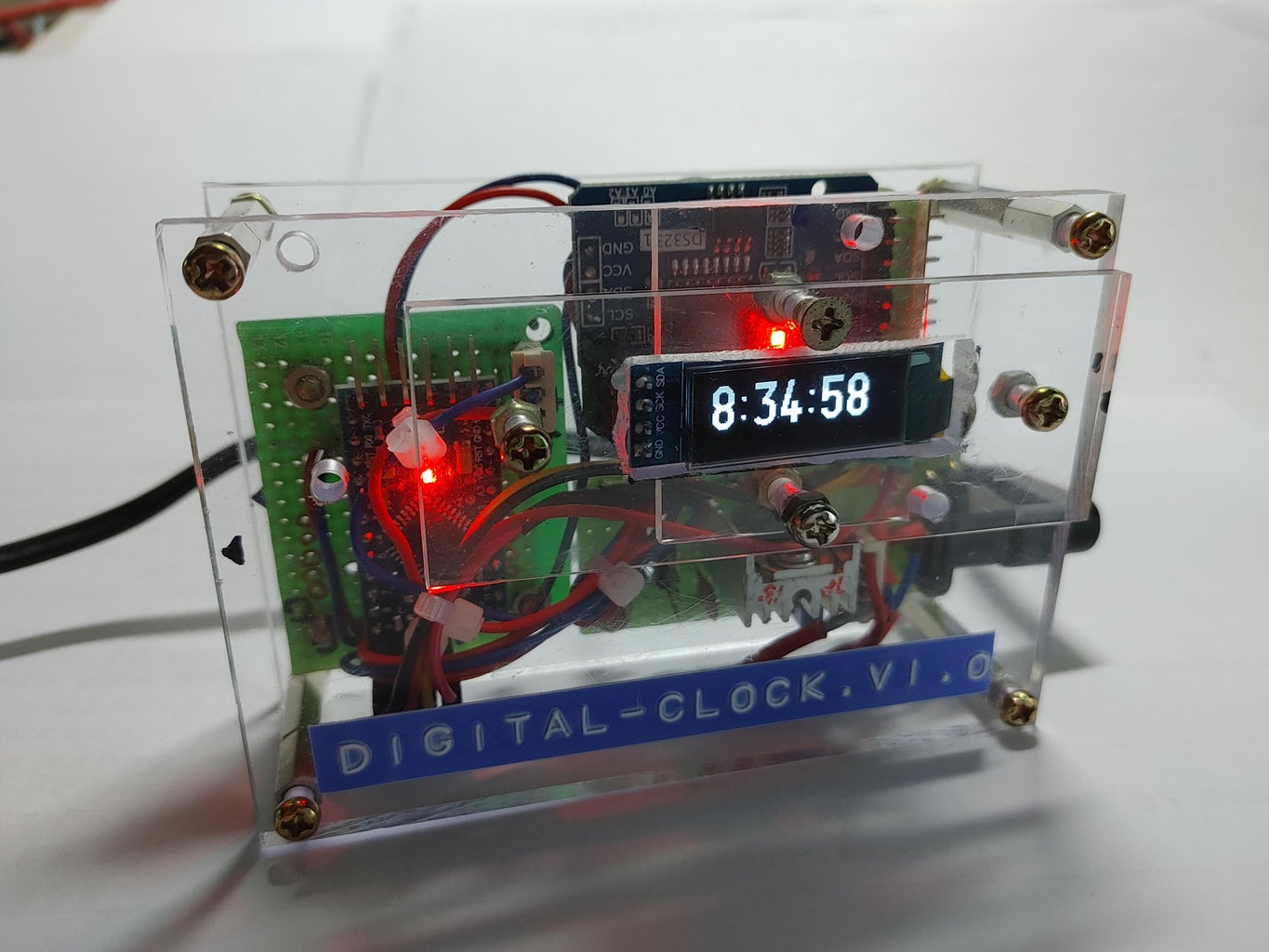 Oled Digital Clock With Arduino Pro Mini 7 Steps Instructables
