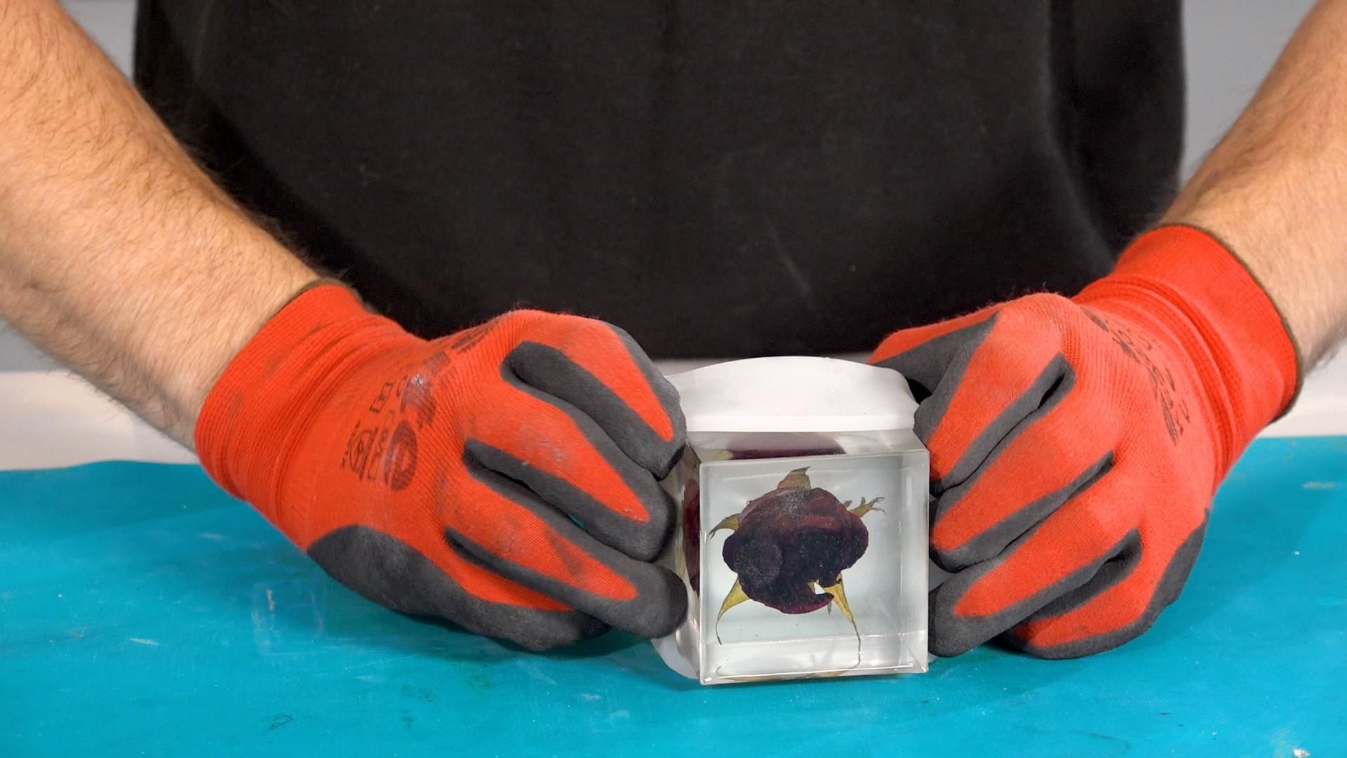 How to Cast Flowers in Epoxy Resin - DIY Resin Rose Paperweight! : 8 ...