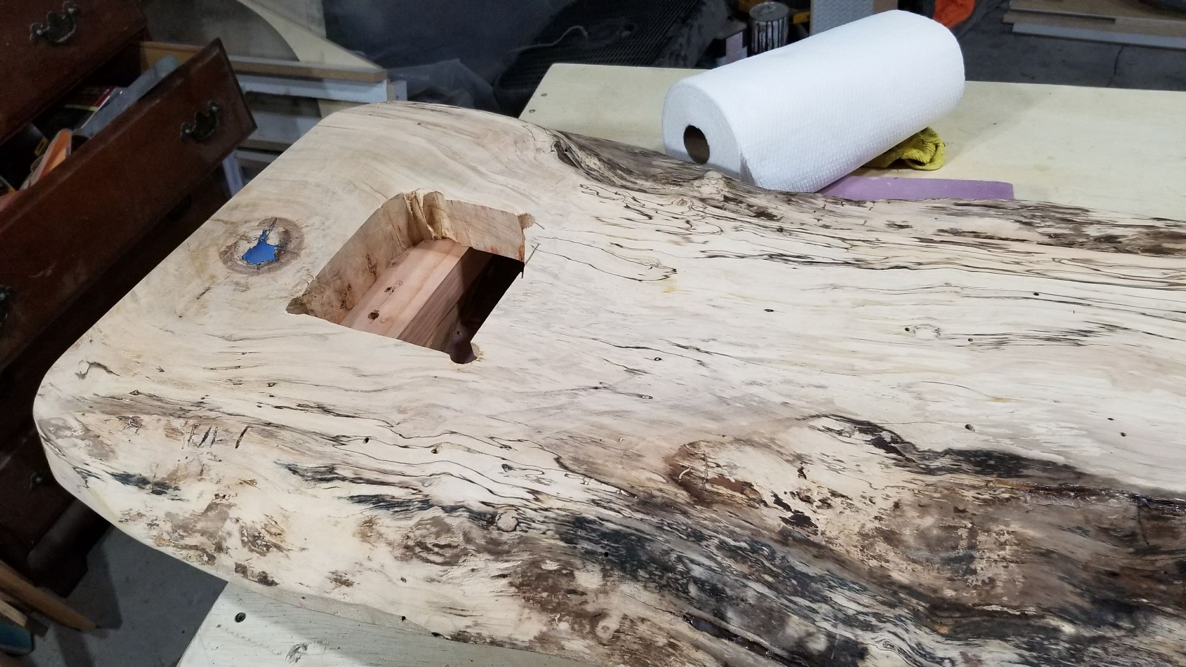 Cantilevered Live Edge Table With Concrete Post Base : 7 Steps (with ...