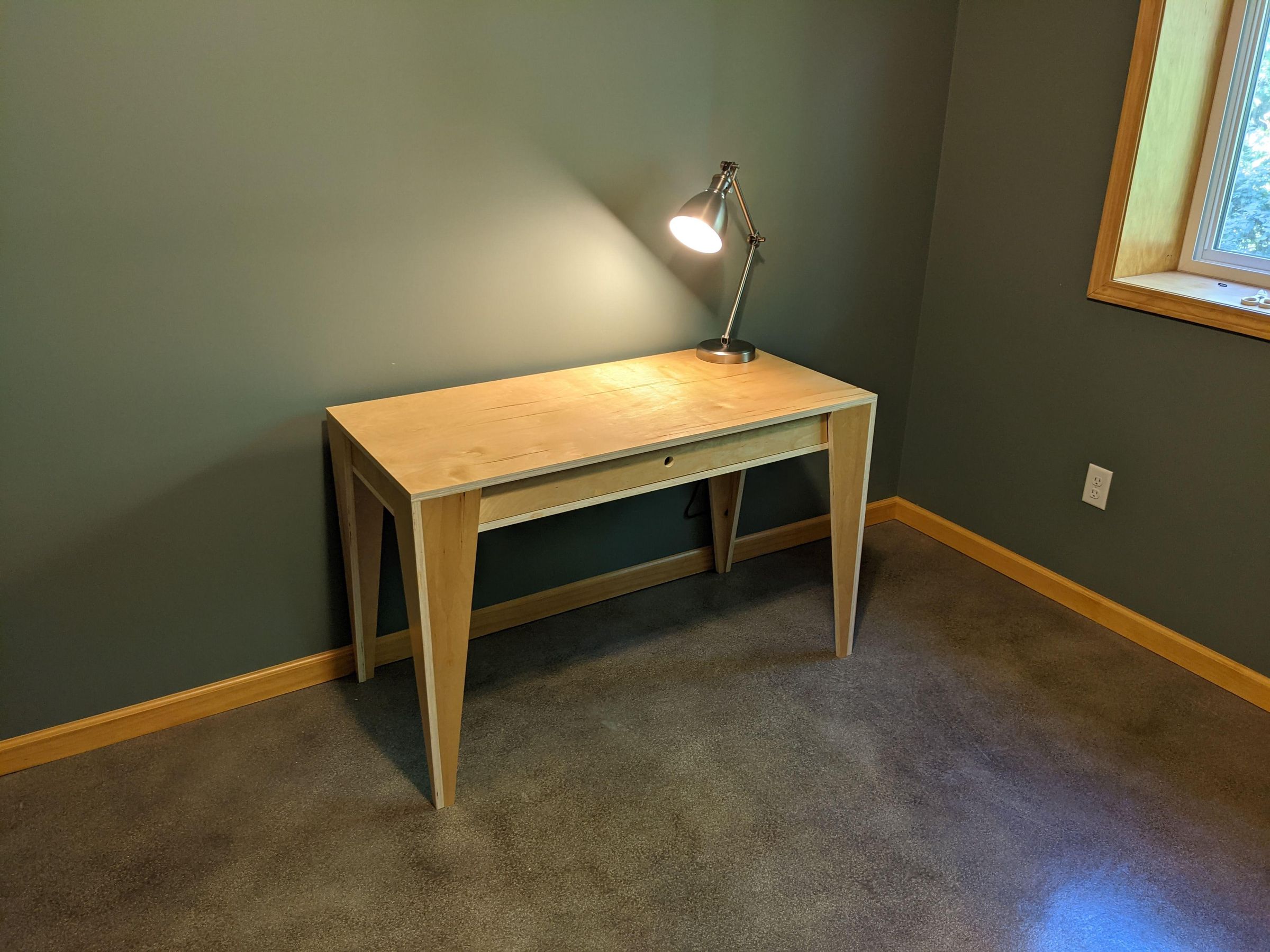 One-Sheet Plywood Desk (Midcentury Modern) : 12 Steps (with Pictures ...