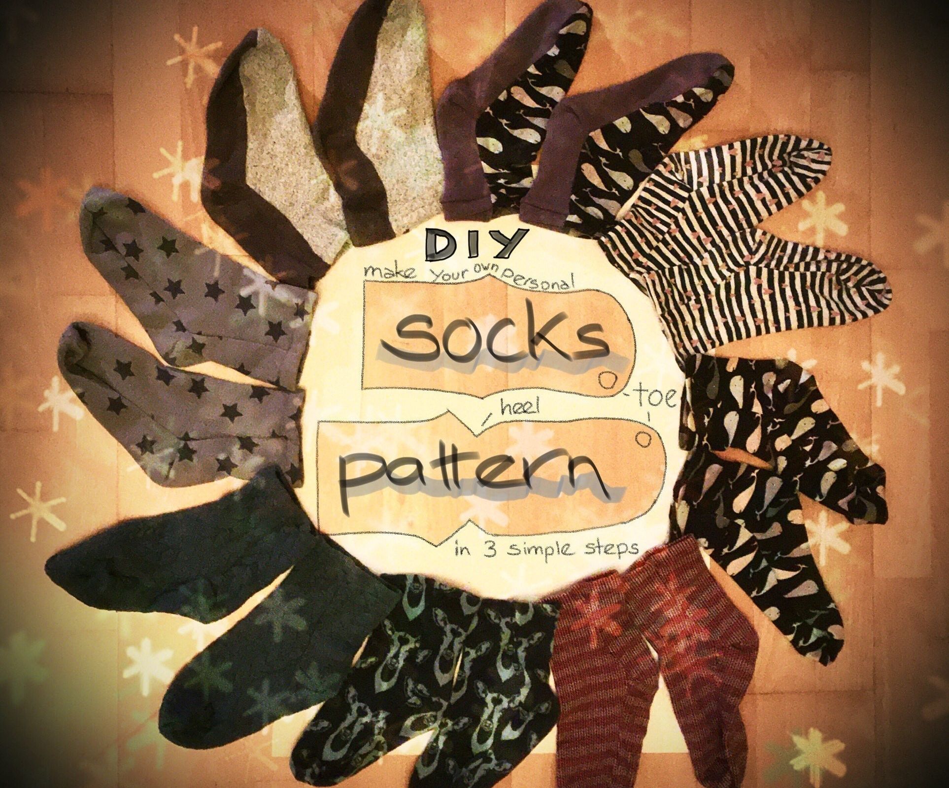 DIY Sock Pattern (for Sewing Socks) : 5 Steps (with Pictures ...