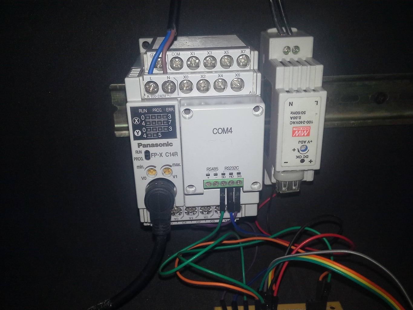 Esp8266 Scada Svg Modbus Rtu Plc Panasonic Fpx C14r 4 Steps