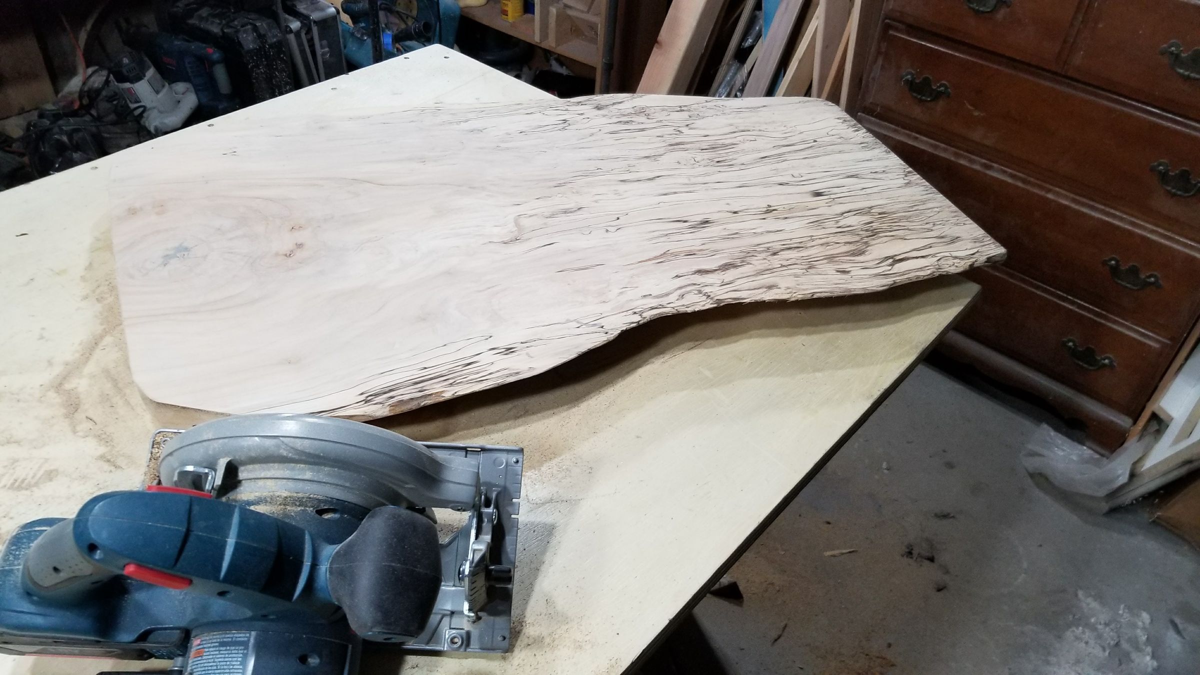 Cantilevered Live Edge Table With Concrete Post Base : 7 Steps (with ...