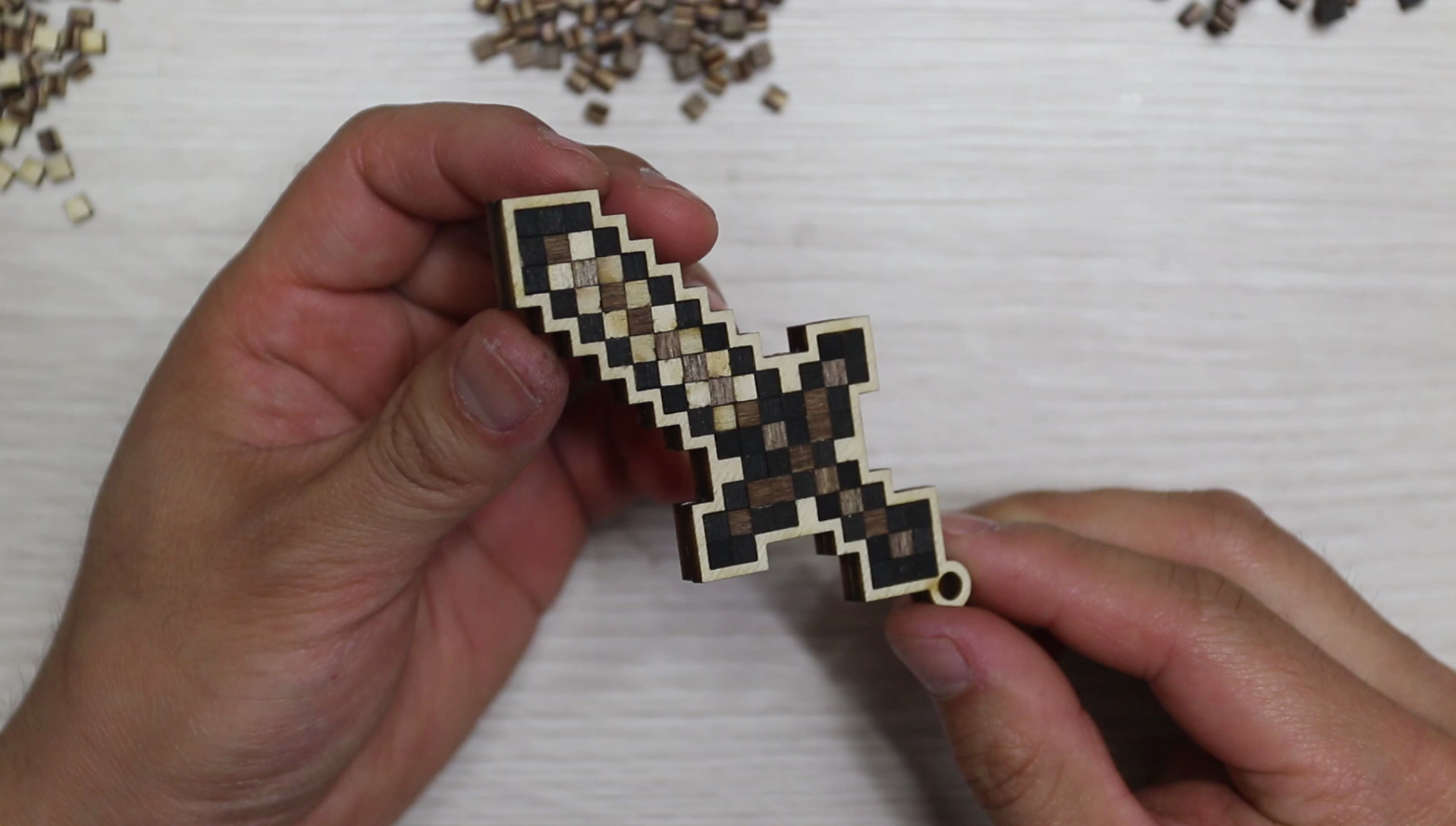 Minecraft Keychain Plywood Laser Cut : 4 Steps (with Pictures ...