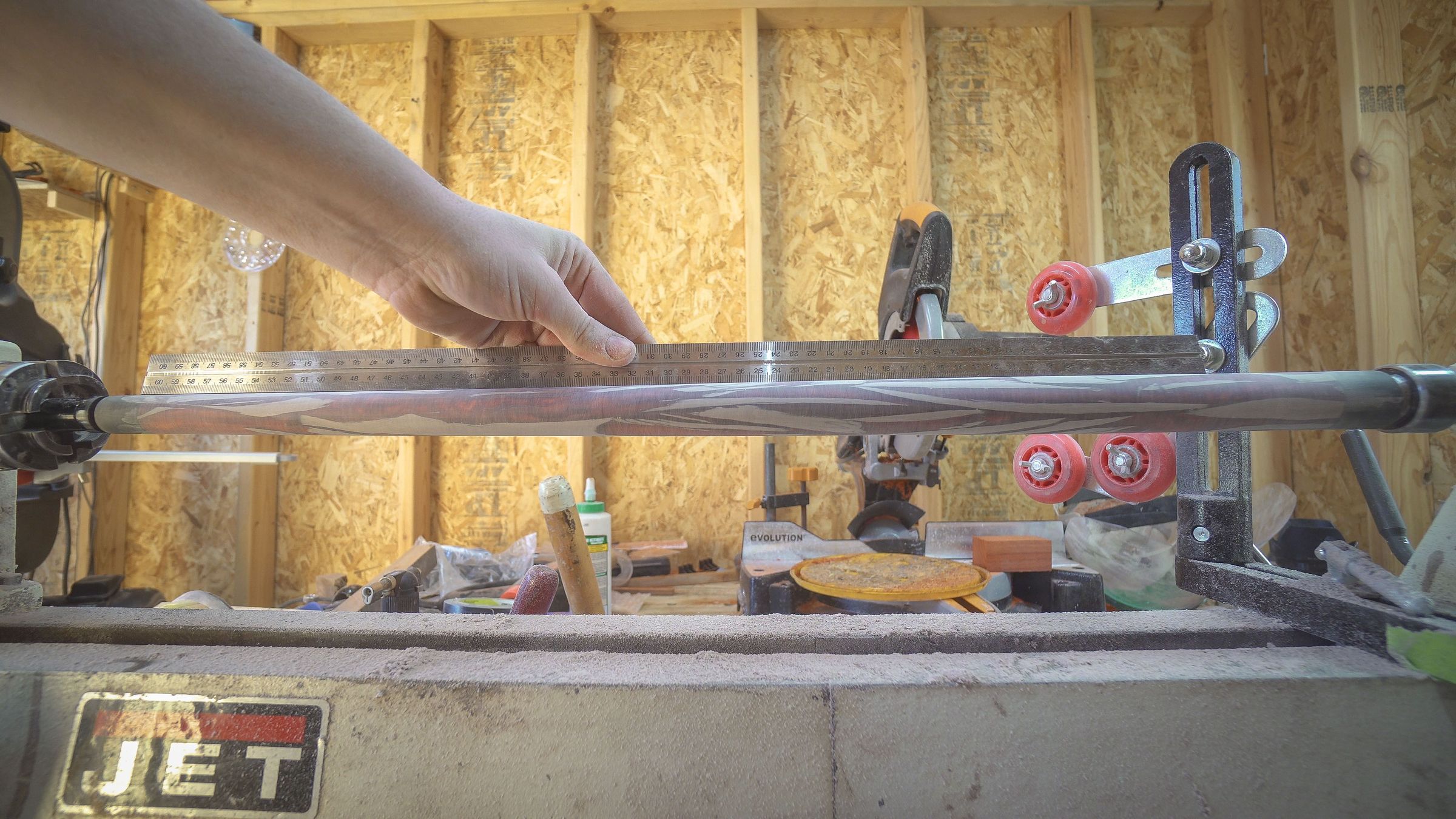 How to Make a Custom Hybrid Epoxy Pool Cue Using a Wood Lathe : 19 ...