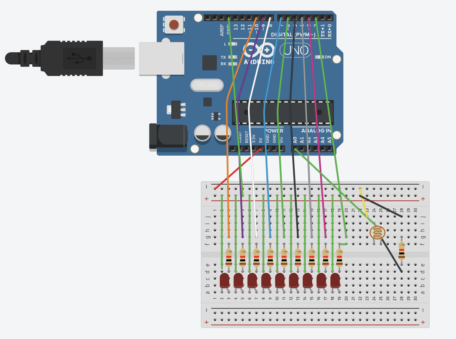 Photo Resistor With Flowing LED : 8 Steps - Instructables