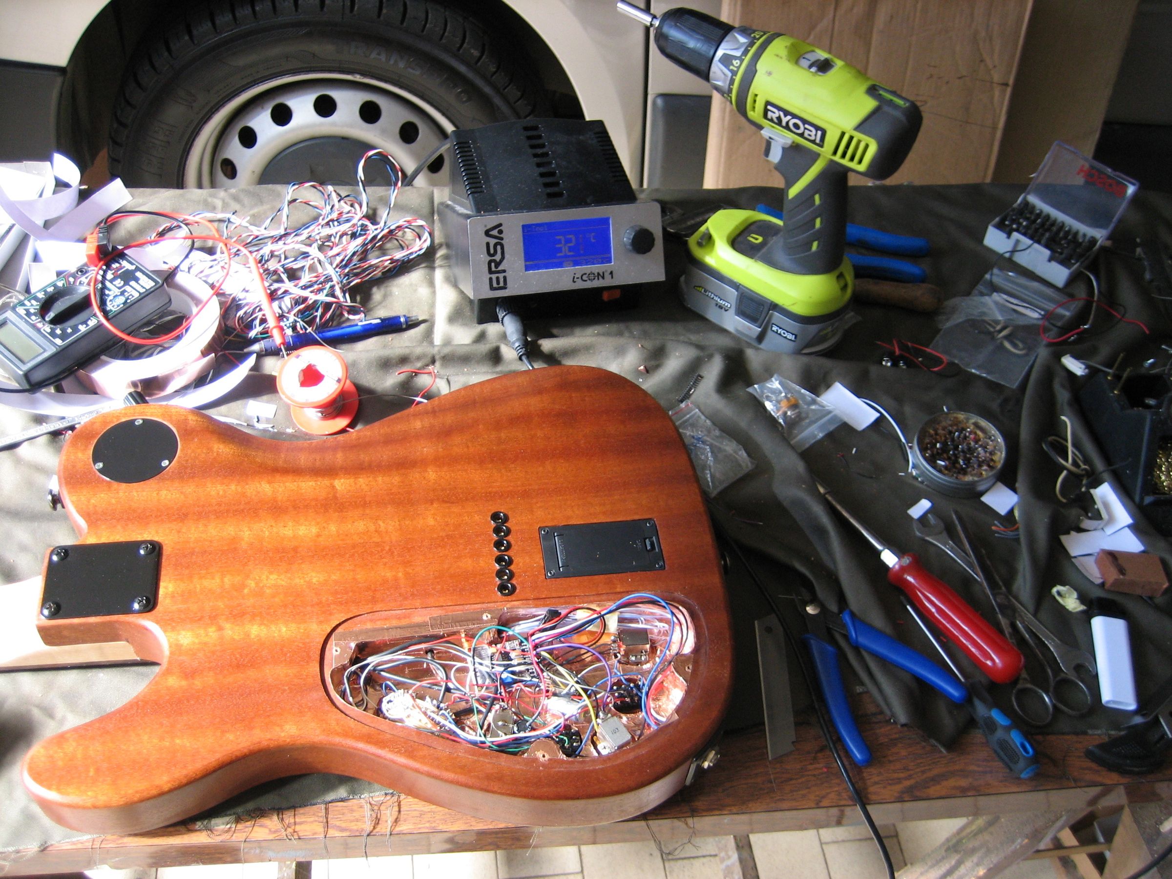 Make an Awesome Electric Guitar With Common Tools : 20 Steps (with ...