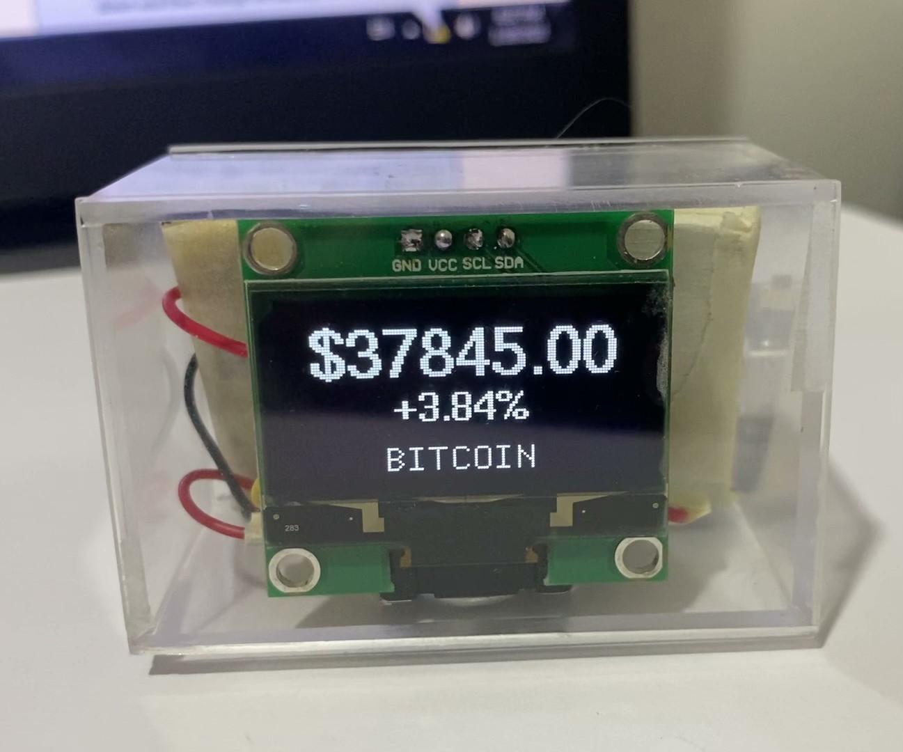 Esp8266 Crypto Currency Ticker On Oled Display Instructables