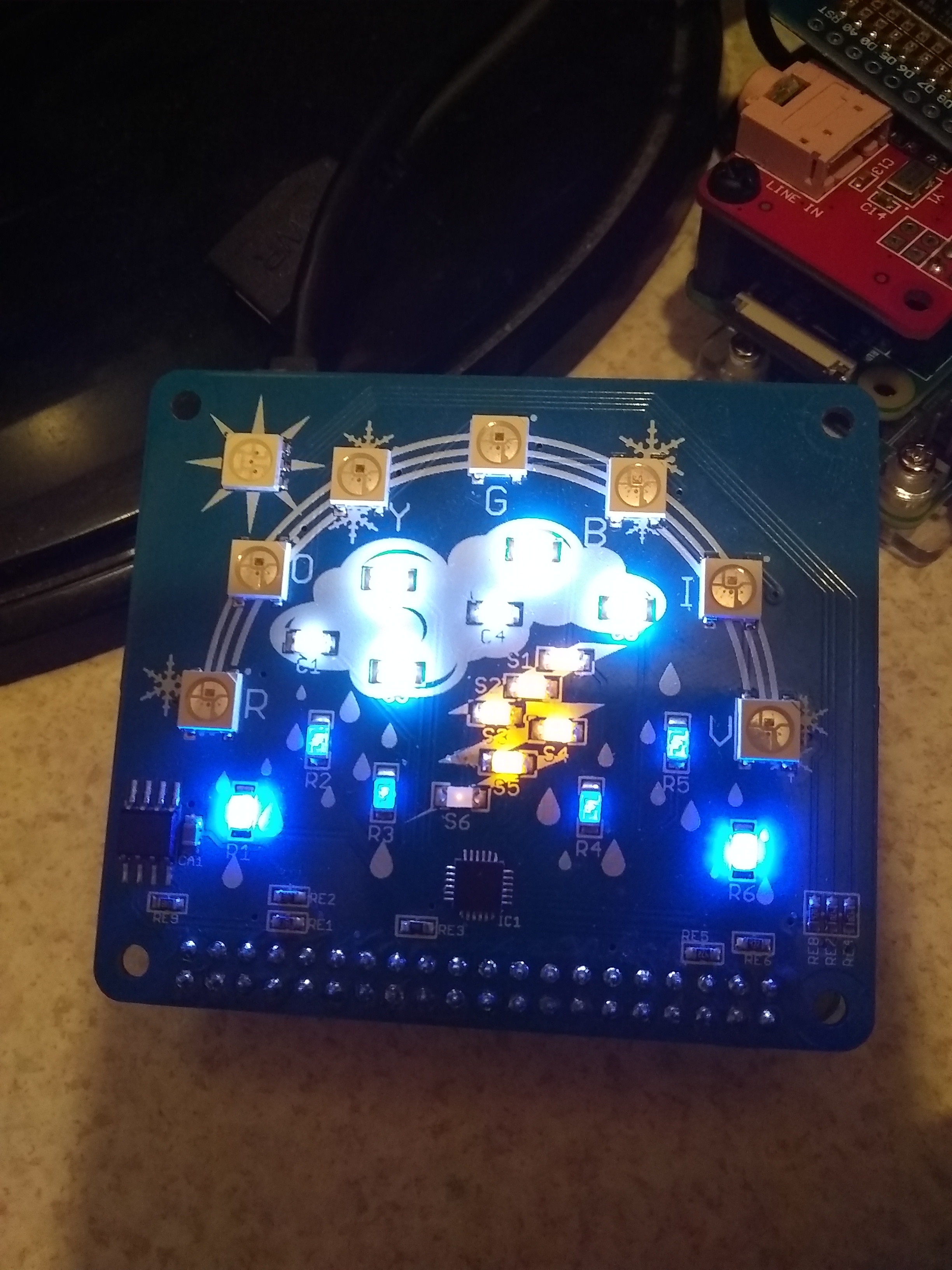 Simple Weather Display Using Raspberry PI and Cyntech WeatherHAT : 4 ...