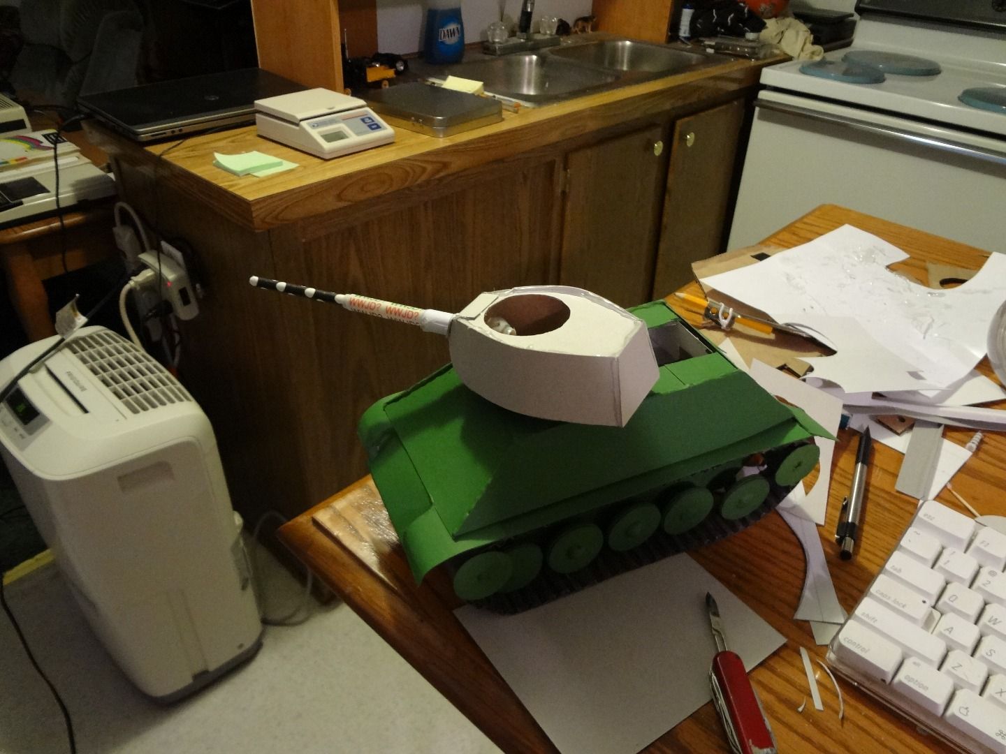Cardboard Electric T34-88 Tank Model As Seen in World of Tanks Game ...