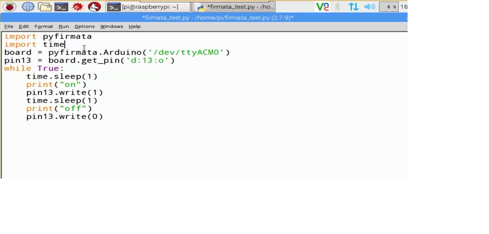 Communication Between Raspberry Pi and Arduino Via Usb #firmata #python ...