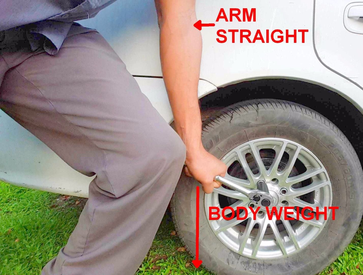 Safe Technique to Slacken and Tighten Tire Nuts. : 4 Steps - Instructables