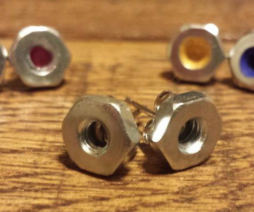 Hexagonal Nut Earrings : 5 Steps - Instructables