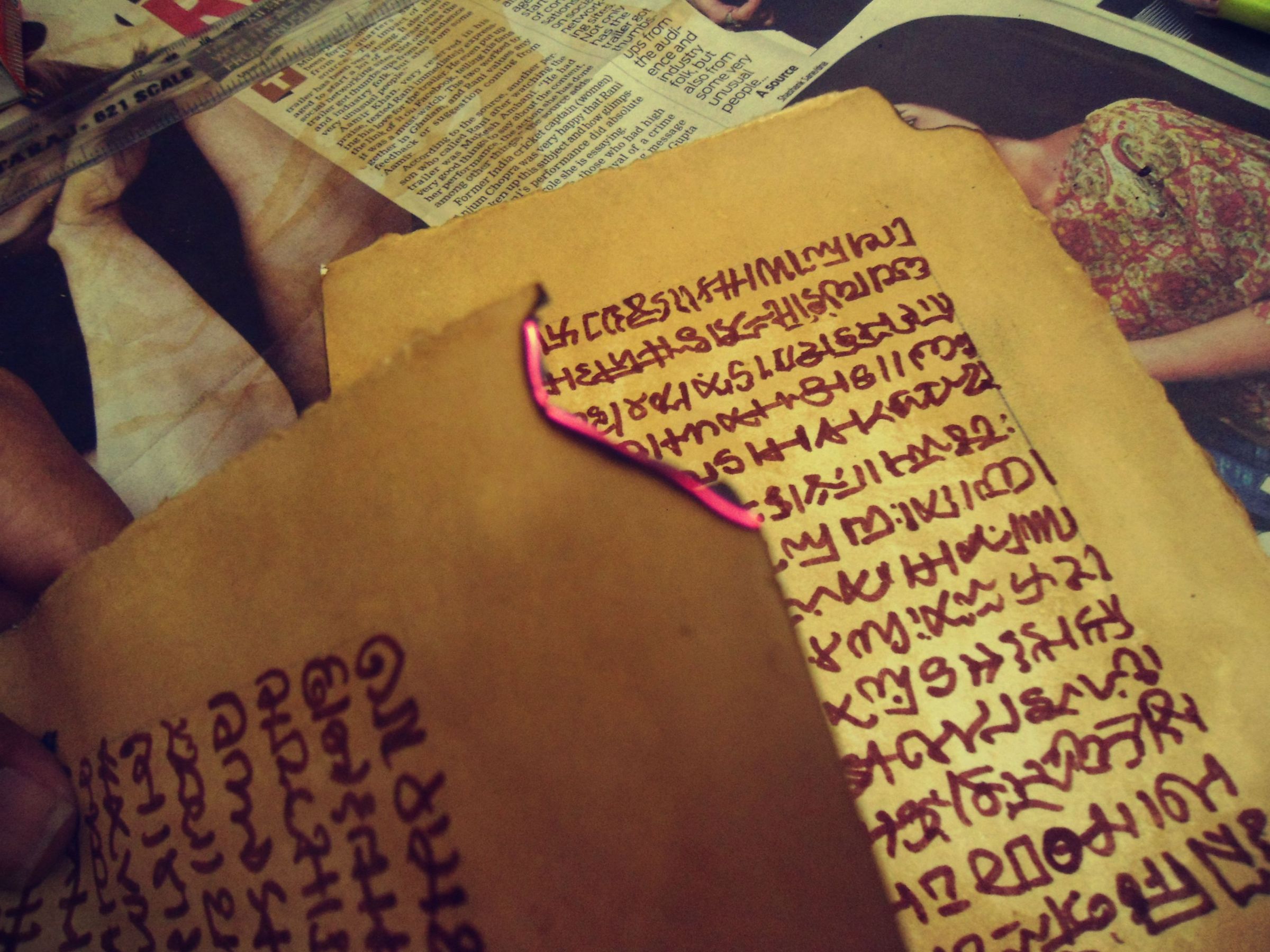 Fake Egyptian Papyrus/ Palm-leaf Manuscript. : 10 Steps - Instructables