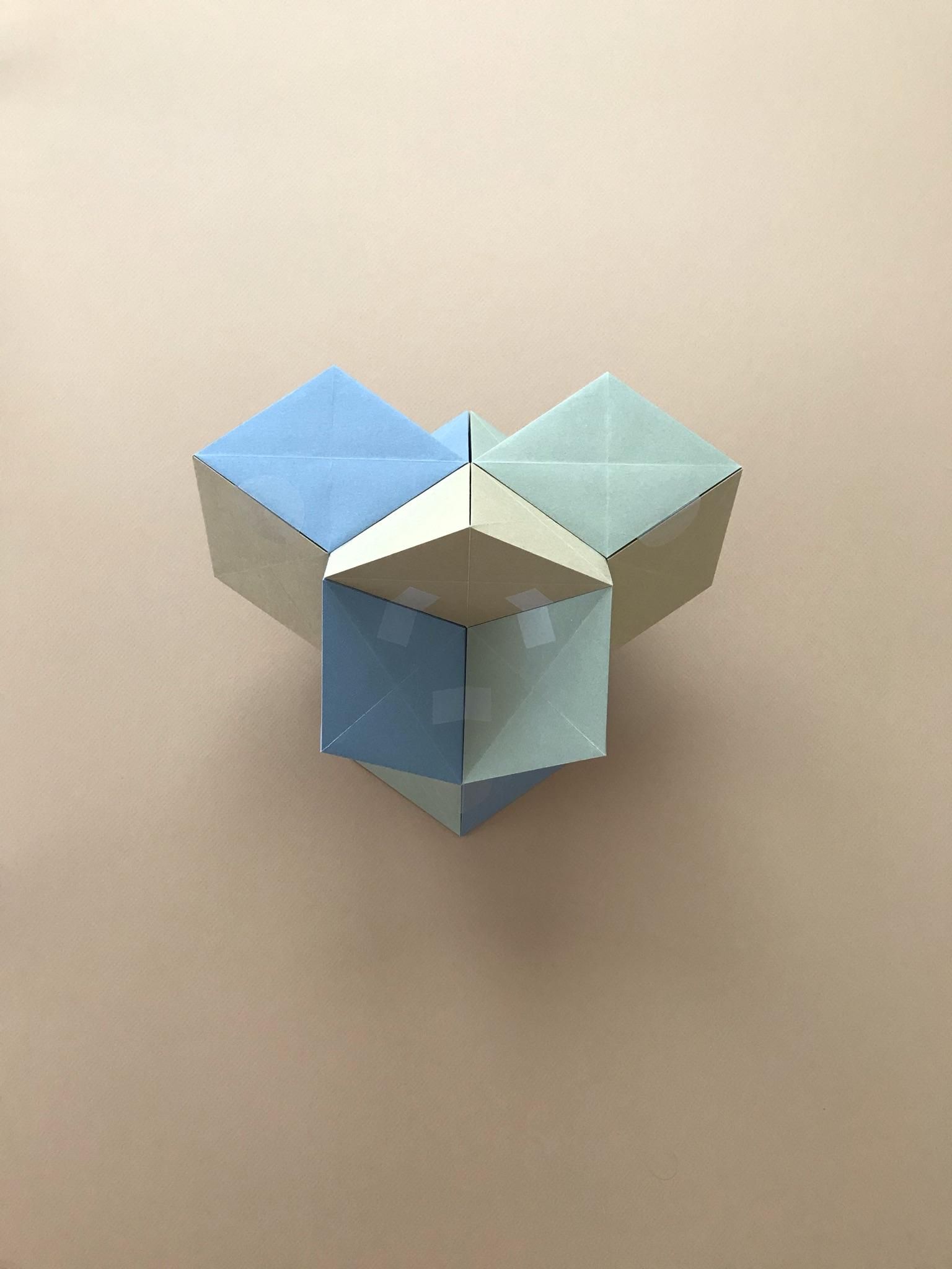 DIN A4 Double Rhombic Pyramid (with Integrated Hinge) : 3 Steps (with ...