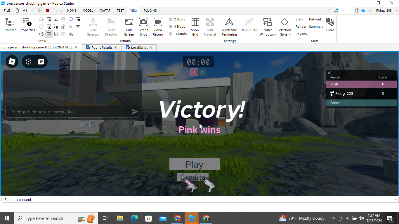 First Person Cyberstrike Shooting Game (Roblox) : 8 Steps - Instructables