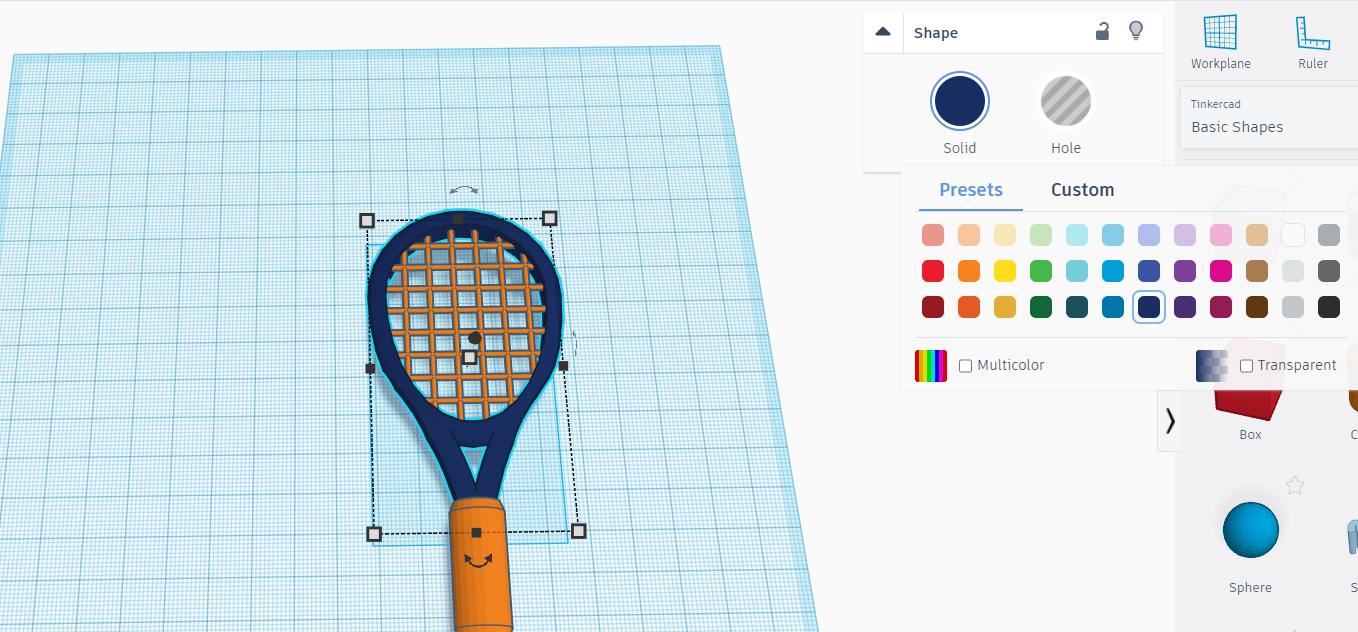How to Make a Tennis Racket on Tinkercad (Instructable) : 18 Steps ...