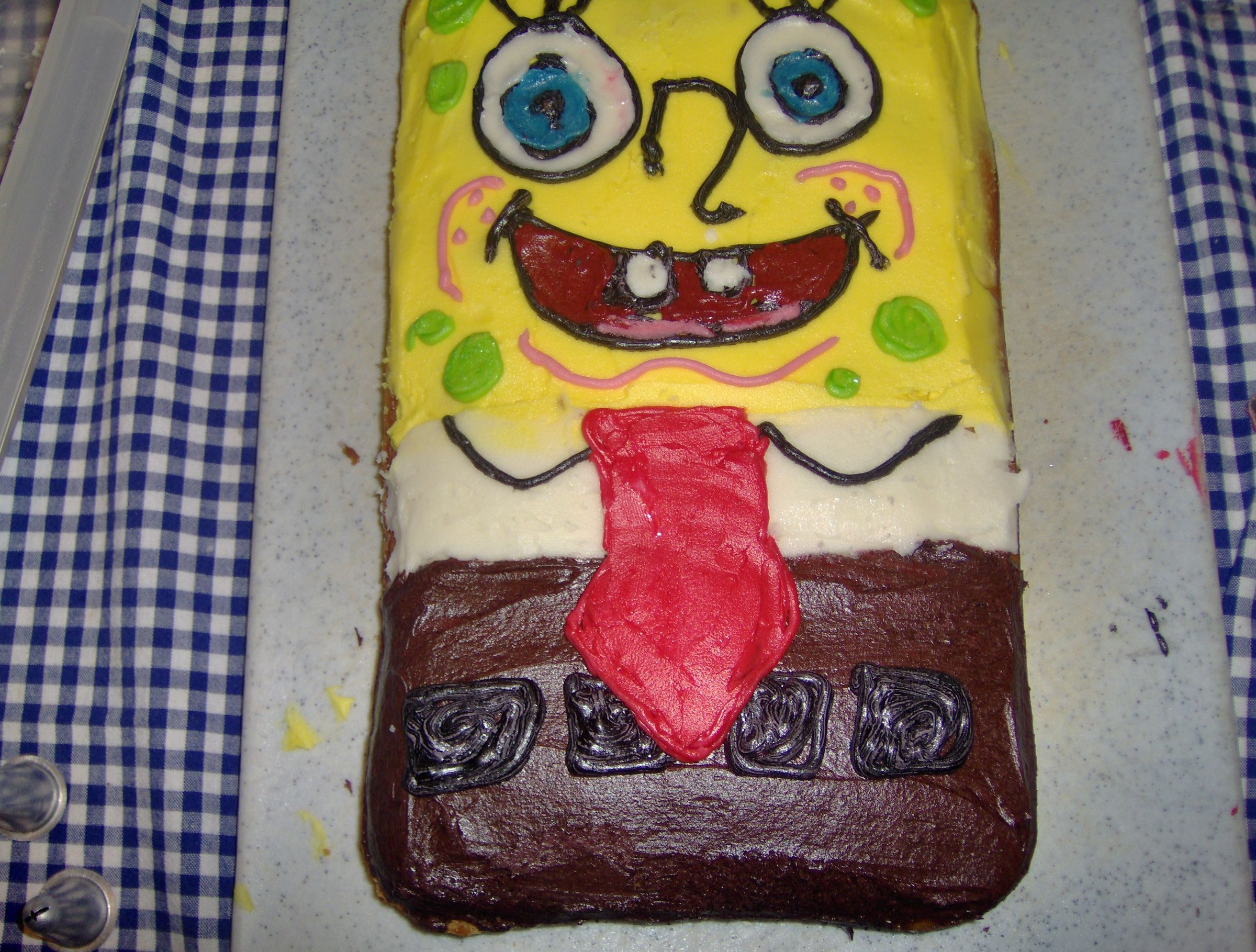 Spongebob Cake : 11 Steps (with Pictures) - Instructables