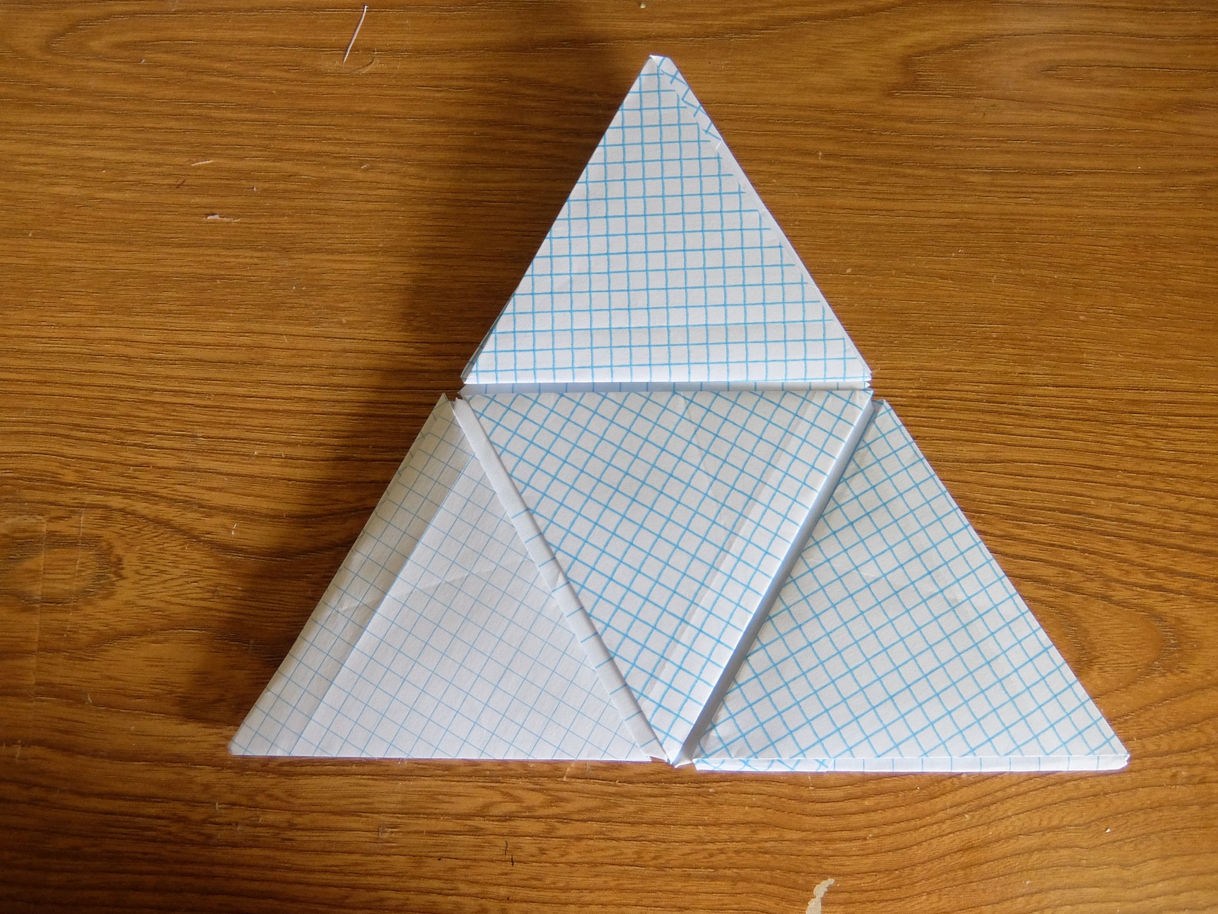 Tetrahedron 3D Model DYI Using Graphing Papers : 6 Steps (with Pictures ...