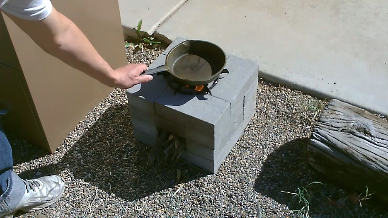 The 16 Brick Rocket Stove - Quick (30 Second) Build - Easy DIY - Simple ...