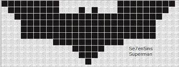 Minecraft Pixel Art Batman Symbol