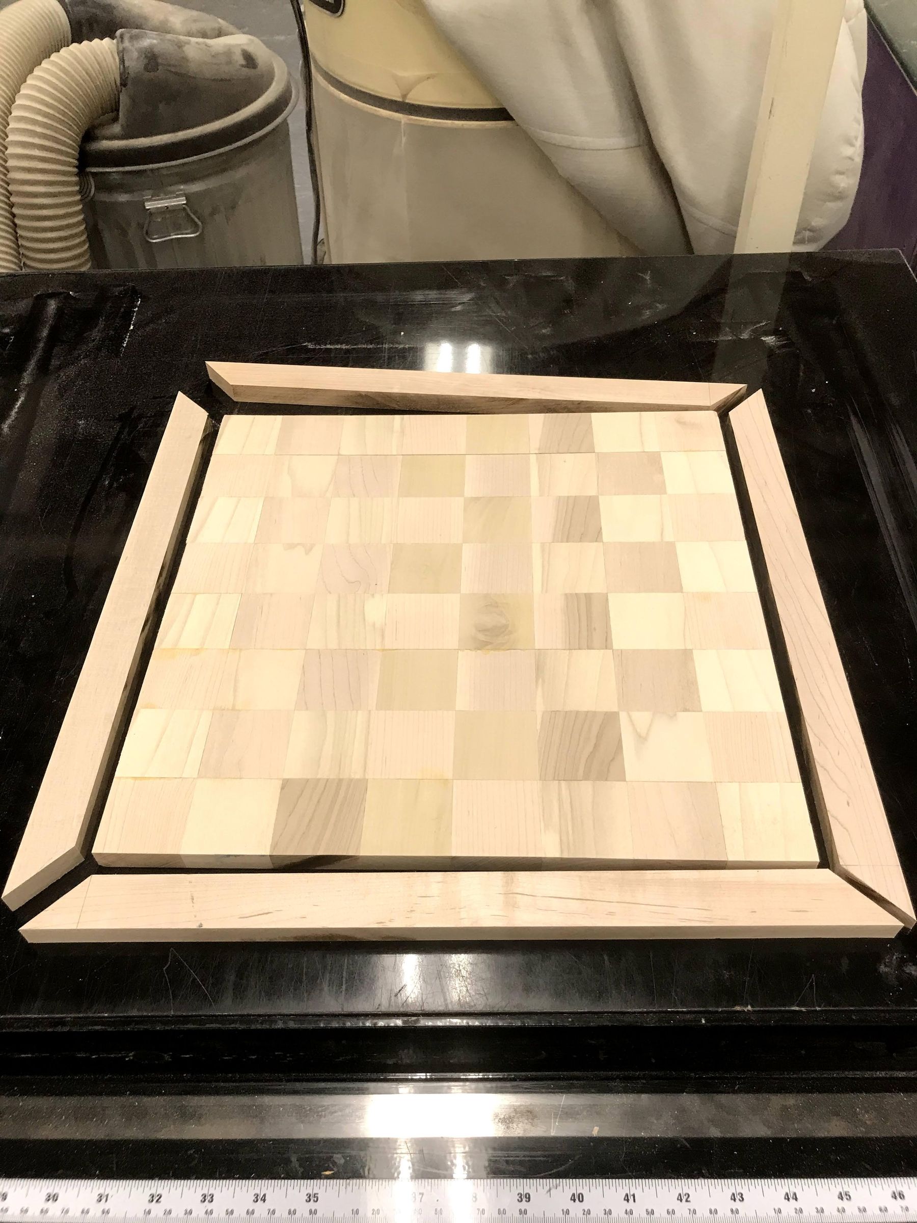 Wood and Resin Chess and Checker Board With Pieces From Scraps : 6 ...