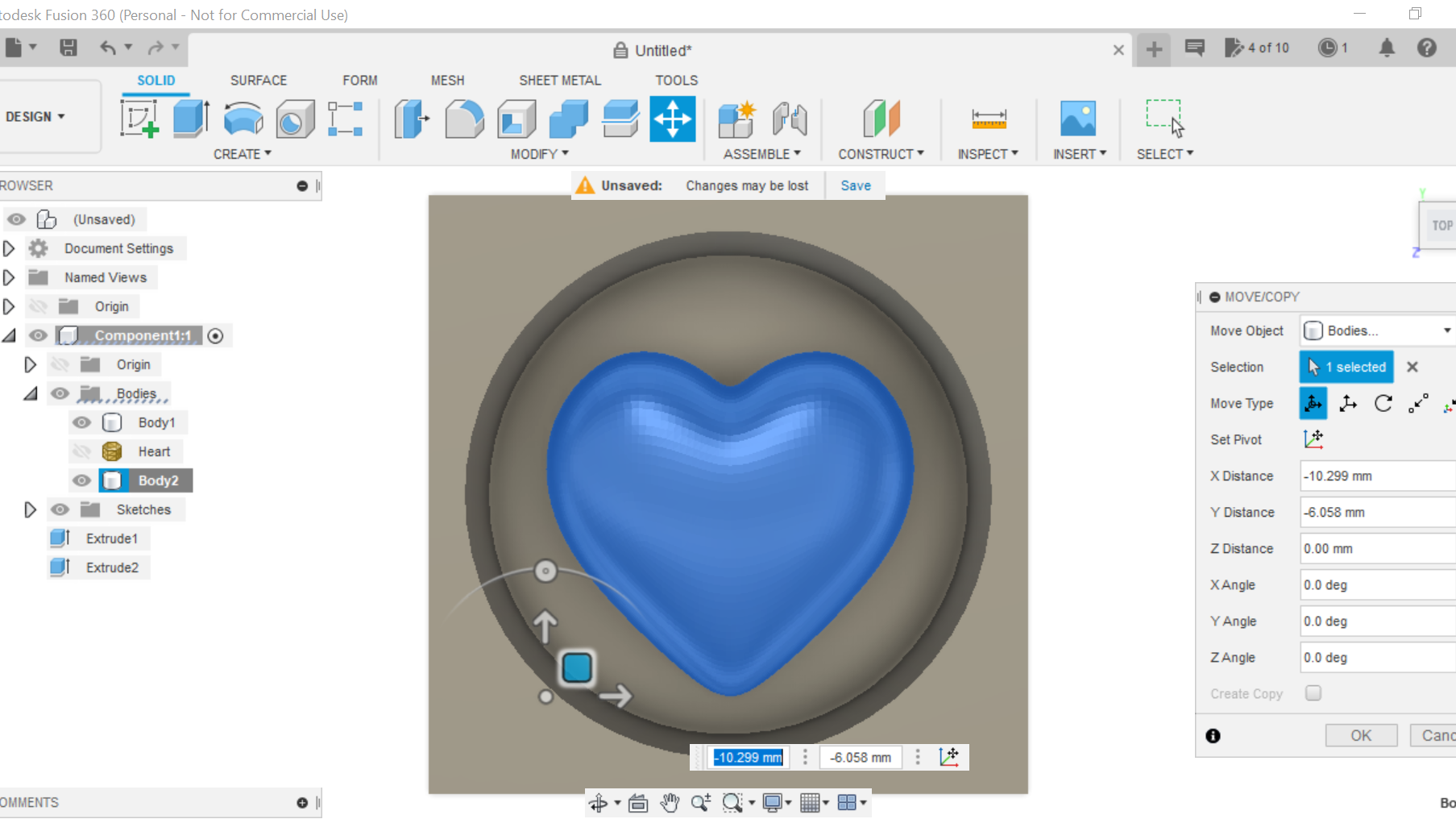 Heart in a Piece of Solid Oak Flooring Off-cut With Fusion 360 : 8 ...