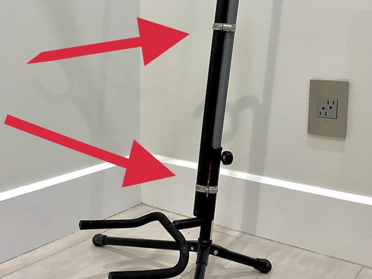 DIY Mic Stand - Turn Your Guitar Stand Into Combo Guitar/mic Stand. : 3 ...