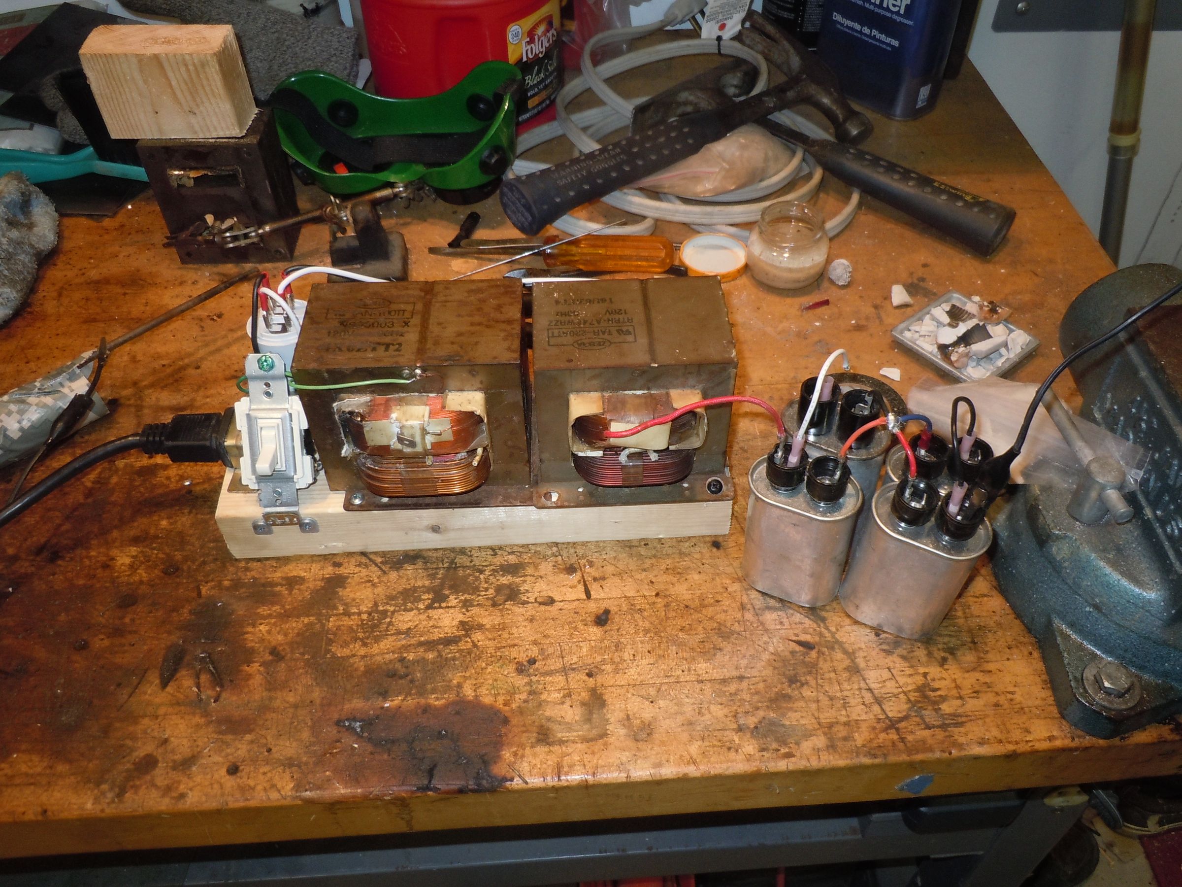 Make a 240V MOT High Voltage Power Supply With 120V Transformers : 6 ...