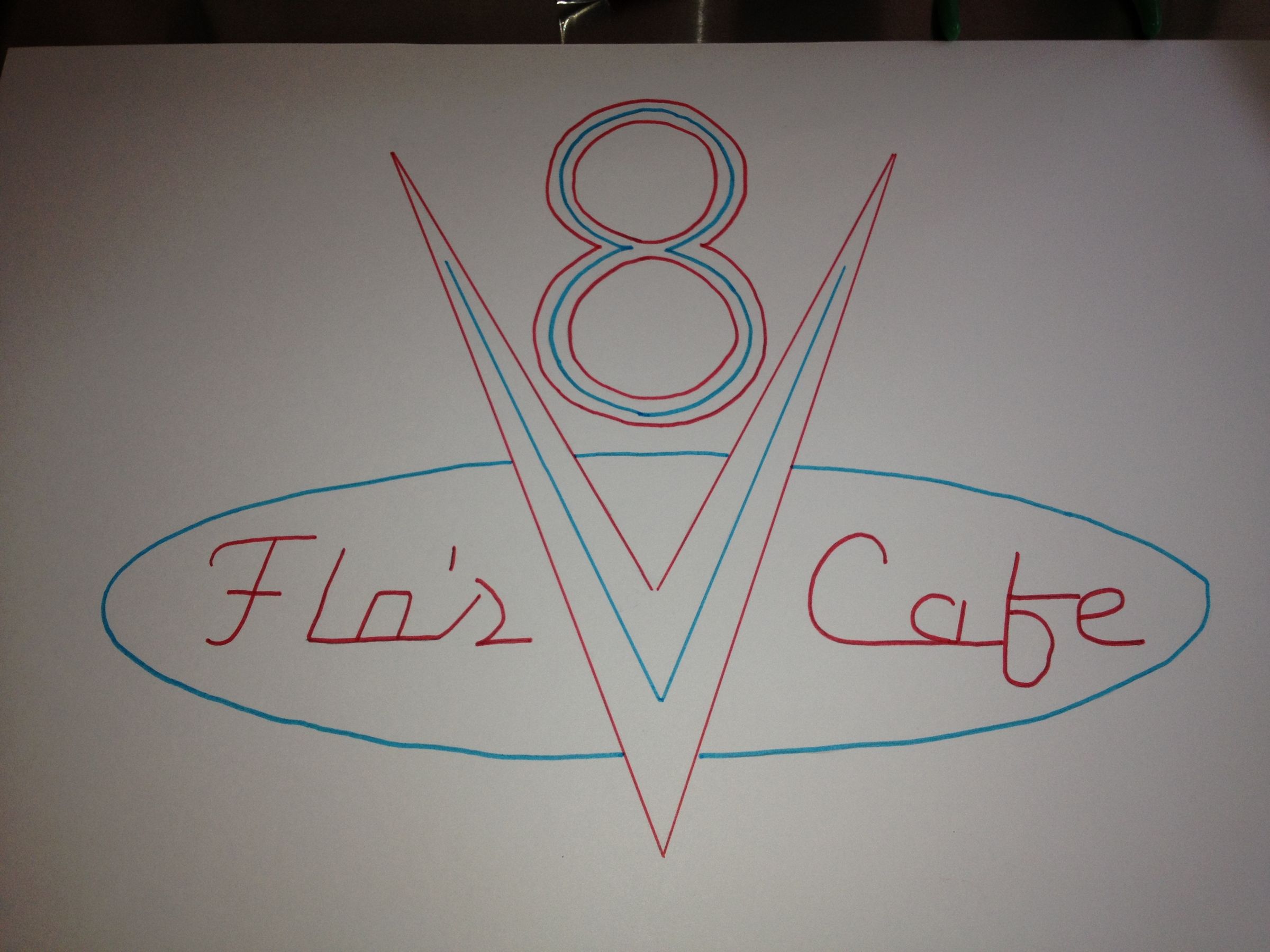 Flo's V8 Cafe Sign : 5 Steps - Instructables